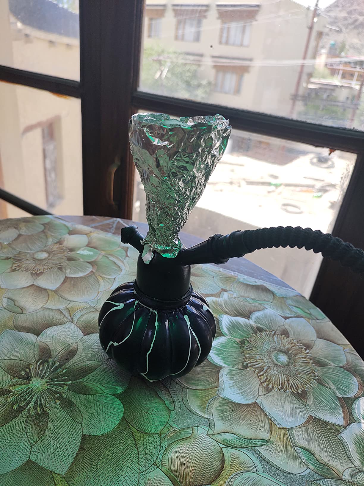 Satya Vipal Glass Portable Hookah (Black_4.3 Inch X 4.3 Inch X 7.8 Inch ...