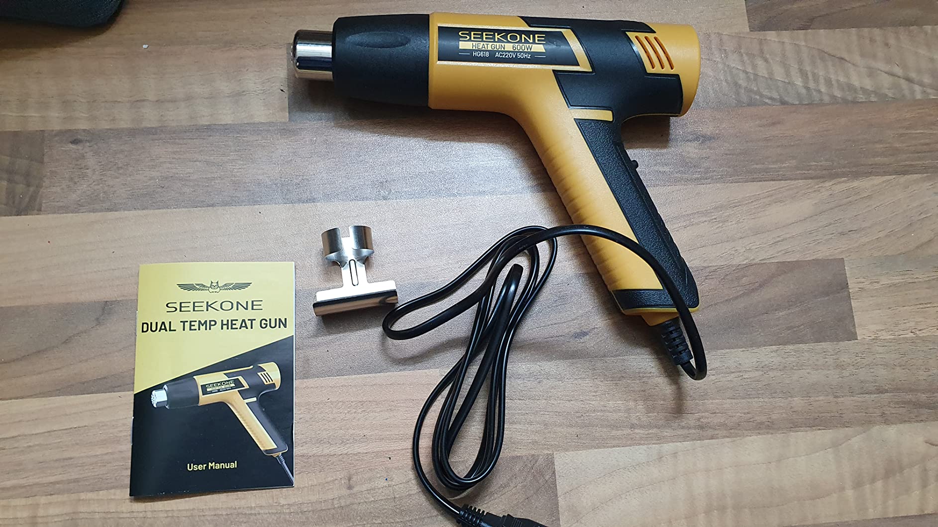 SEEKONE Mini Heißluftfön, 600W Dual Temperatur Heißluftpistole 300 ...