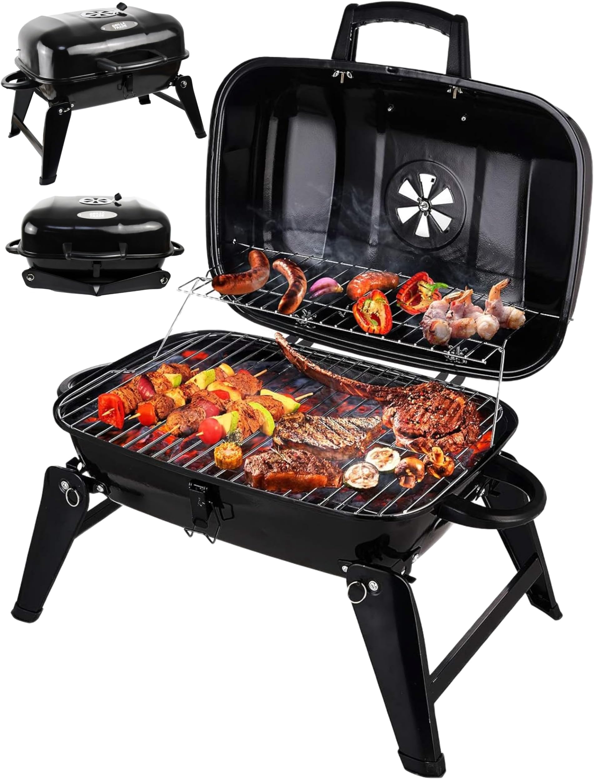 Amazon.com: Portable Charcoal Grill Outdoor Tabletop Grill,Portable Charcoal Grill, Tabletop ...