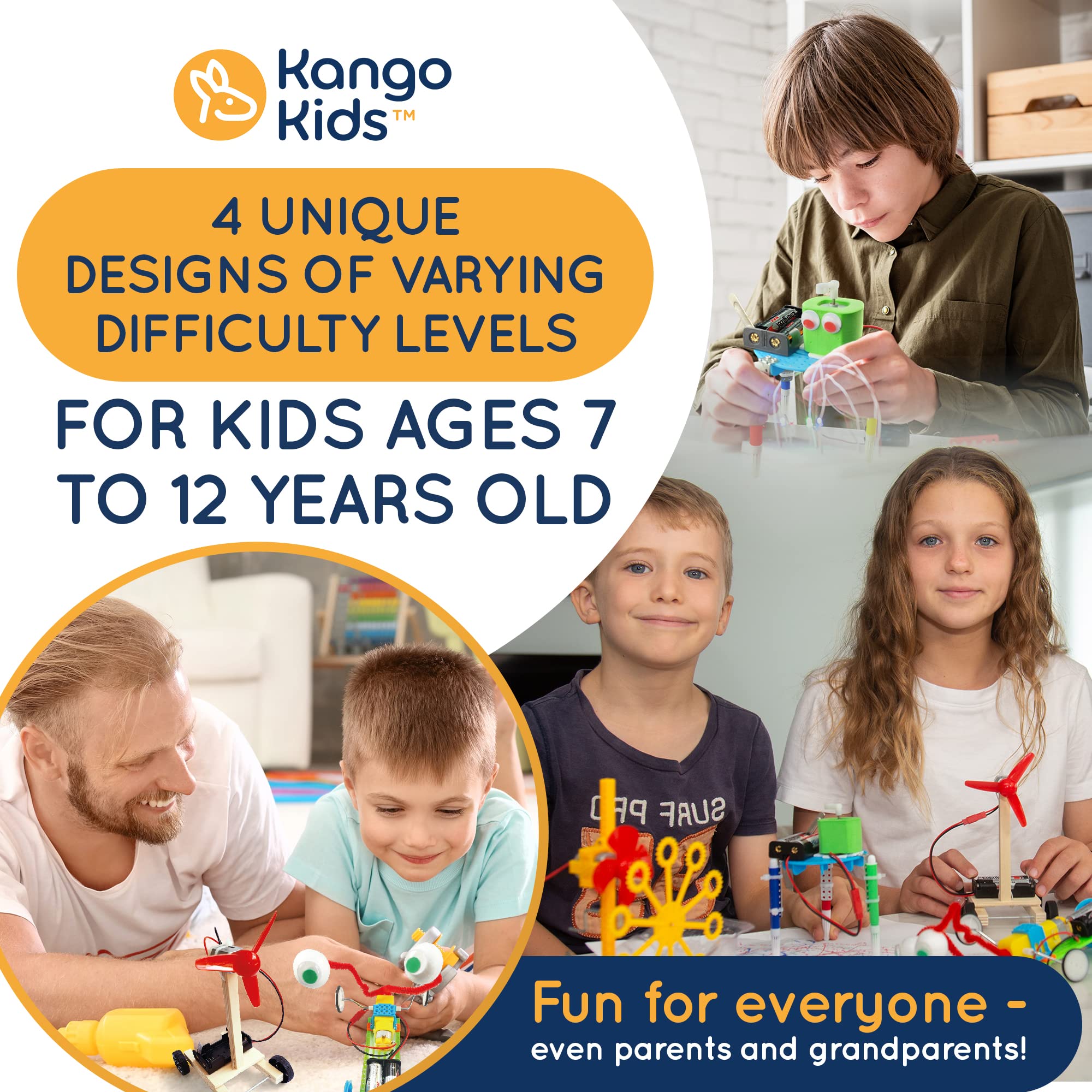 KangoKids Robot Kit - Learn Engineering with a DIY Robotics Kit with 4 ...