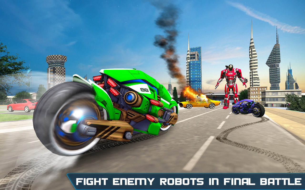 Flying US Police Bike Transform Robot Bike Games - App on Amazon Appstore
