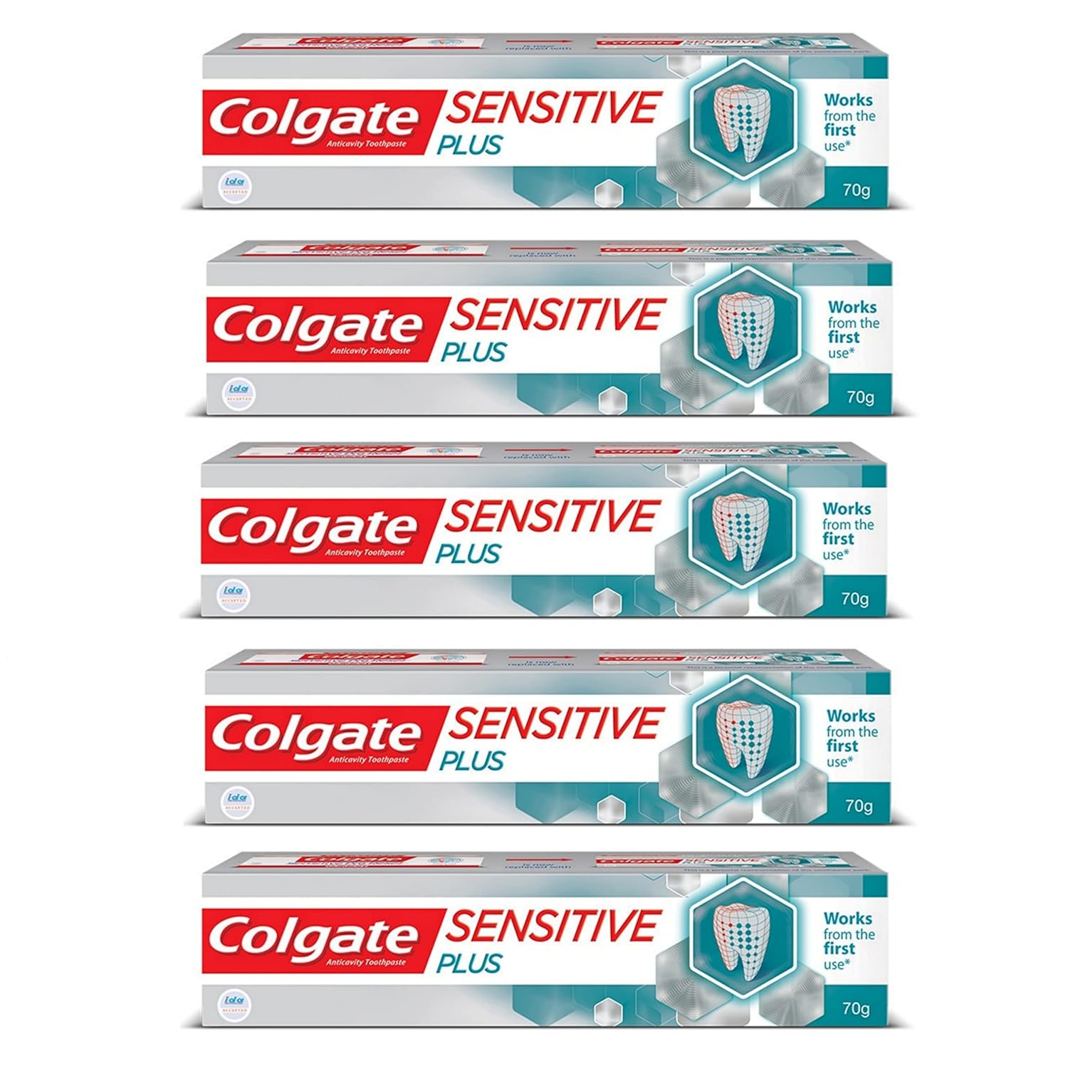 Buy Colgate Sensitive Plus 70g Toothpaste (350g, Pack of 5, 70g each) Online at Low Prices in ...
