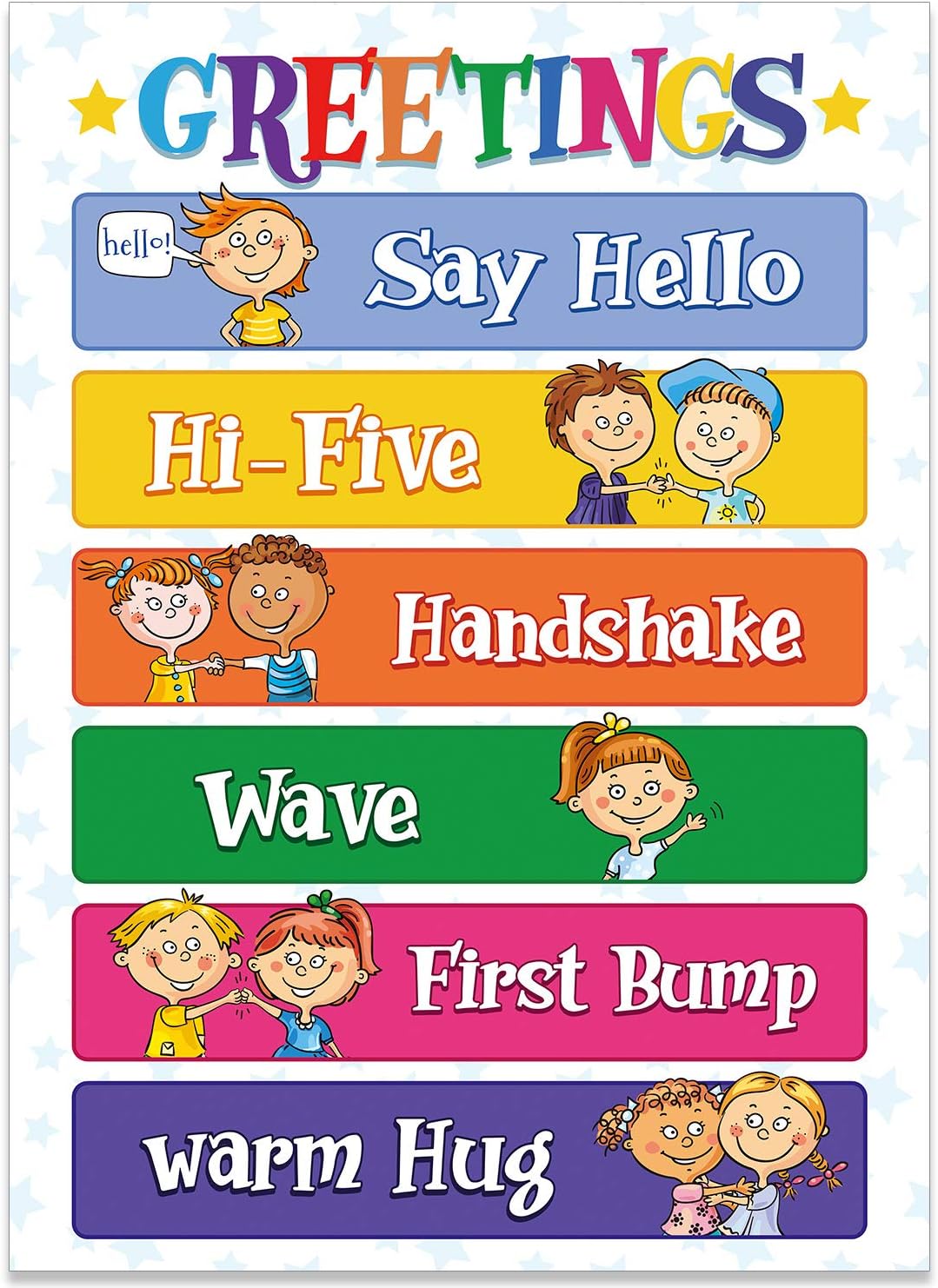 Large Educational Greetings Poster Teacher Supplies Classroom Supplies ...