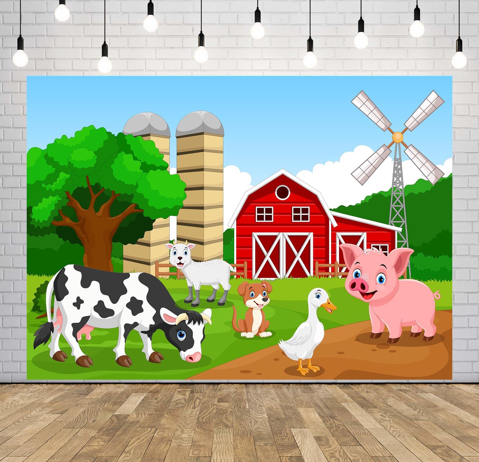 Cartoon Barnyard Scene