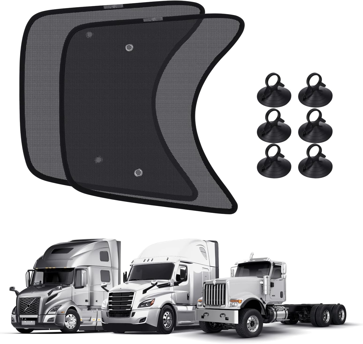 Amazon.com: KUST Upgraded 2PCS Side Window Sun Shade for Semi Truck, 23 ...