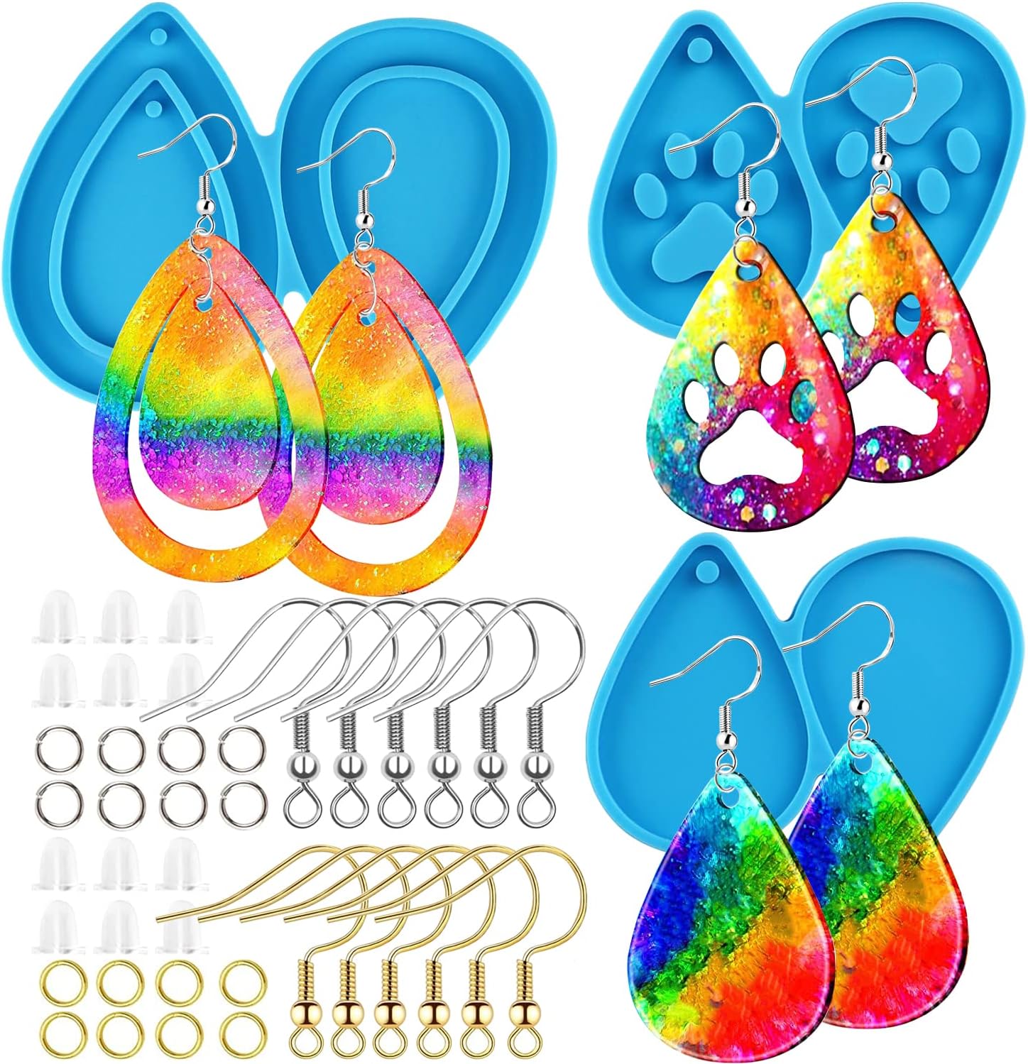 Amazon.com: 323 Pcs Resin Kits and Molds Complete Set, Resin Earring ...