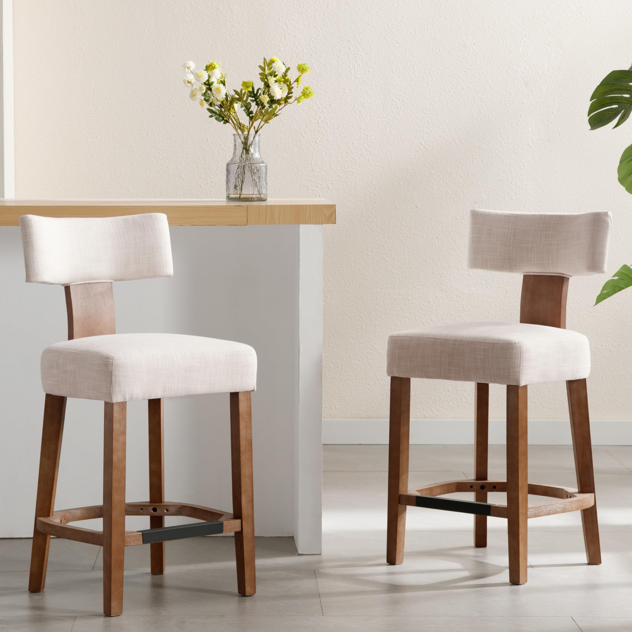 Amazon.com: RIVOVA 26” Counter Stools Set of 2 Counter Height Bar ...