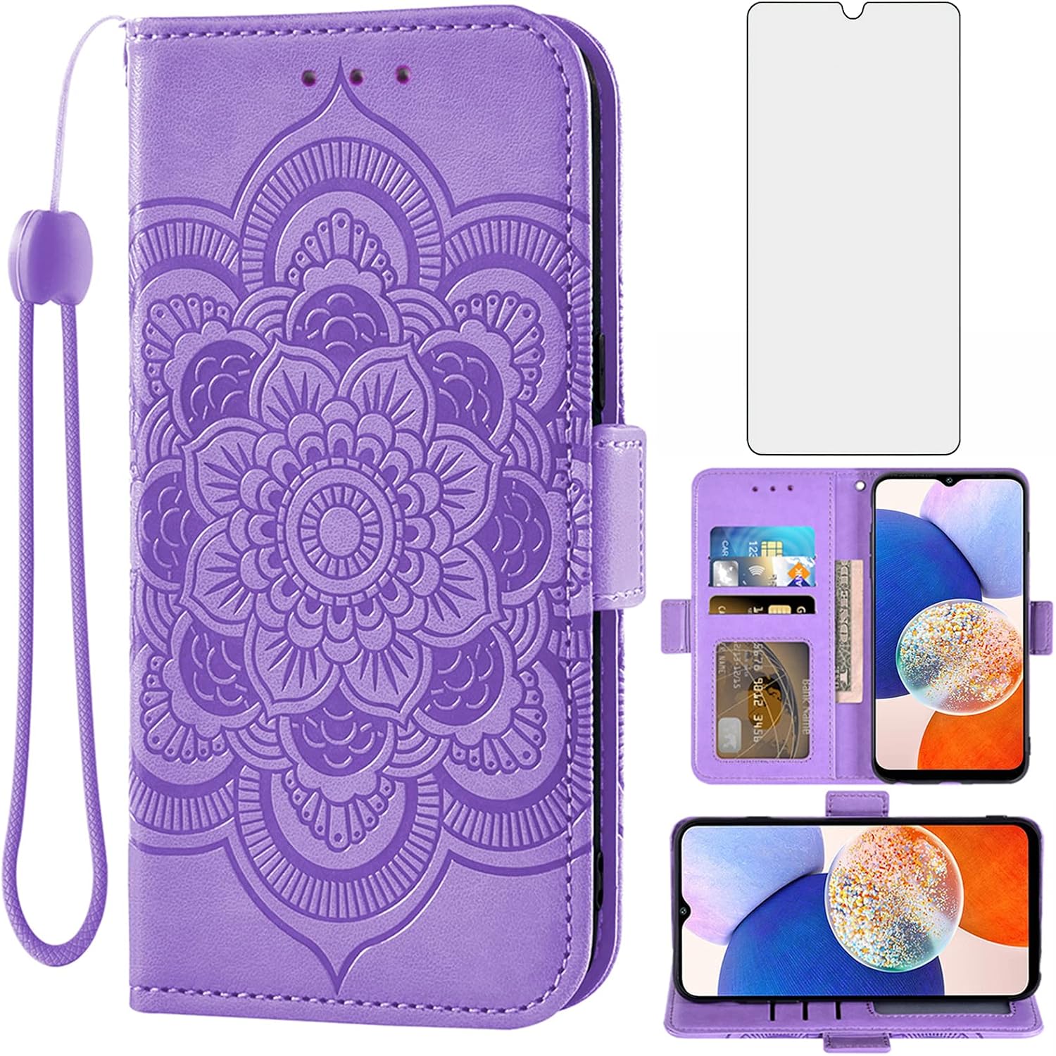 Amazon.com: Asuwish Phone Case for Samsung Galaxy A14 5G Wallet Cover ...