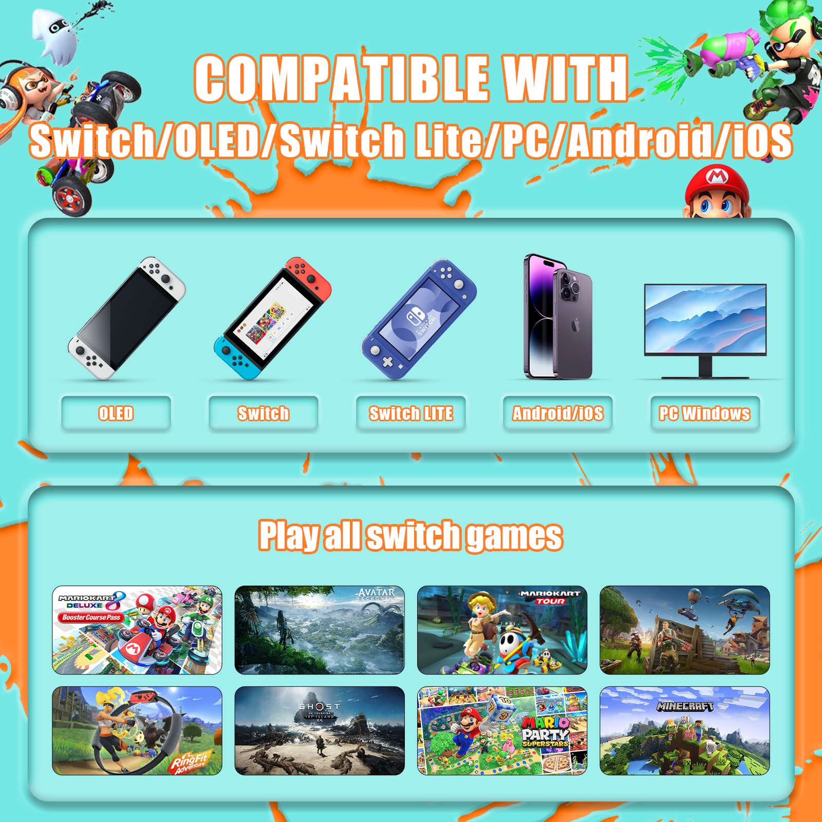 Snapklik.com : Dinosoo Wireless Switch Pro Controller, PC Controller ...