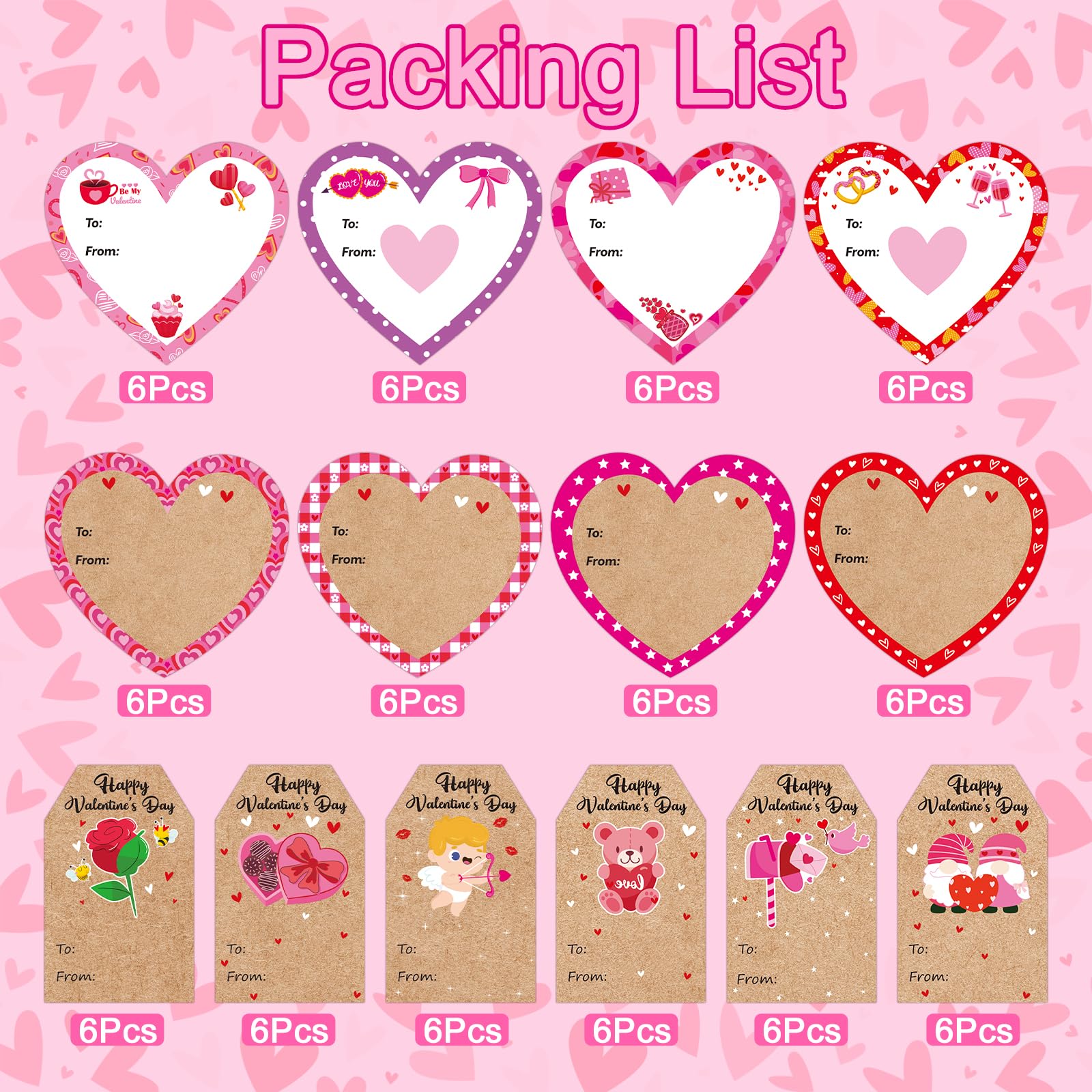 Snapklik.com : Valentines Day Gift Tag Stickers Decorative Present Name ...