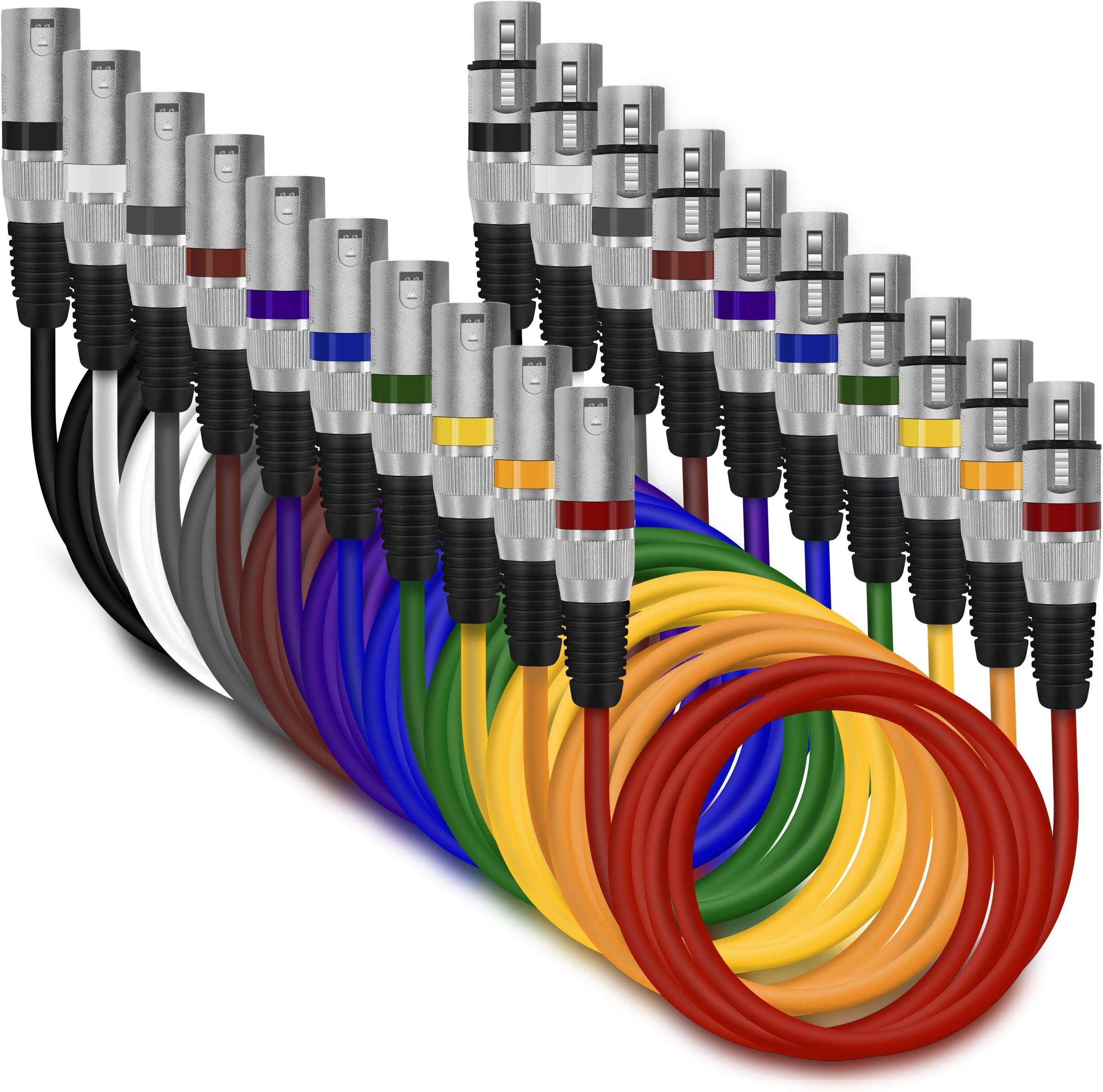 Amazon.com: Your Cable Store XLR/Mic Cable Kit Two 50 ft, Two 15 ft and ...