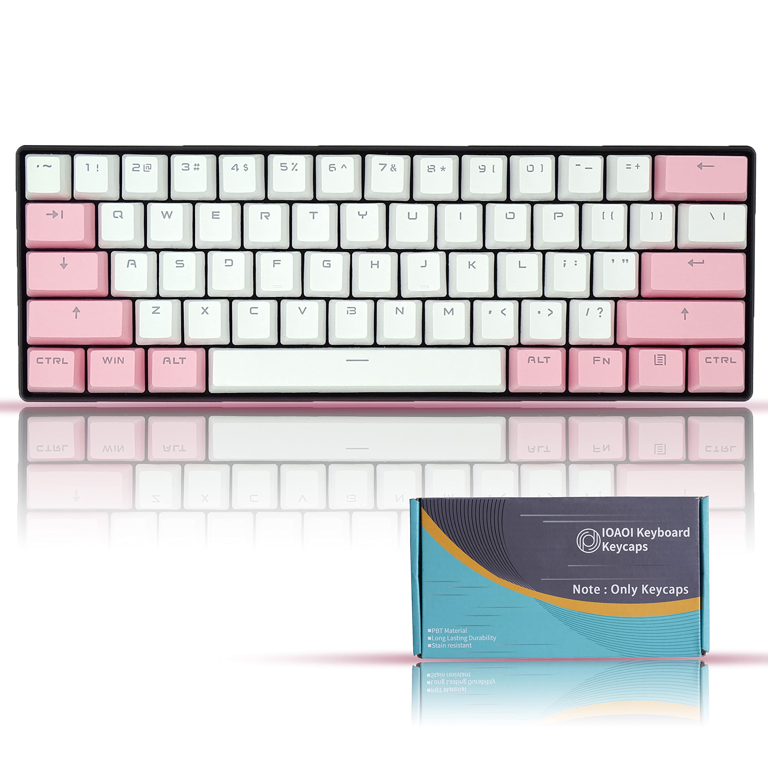 Buy IOAOI Pink Keycaps, 104 Keycaps 60% keycaps for Anne pro 2 /GH60 ...