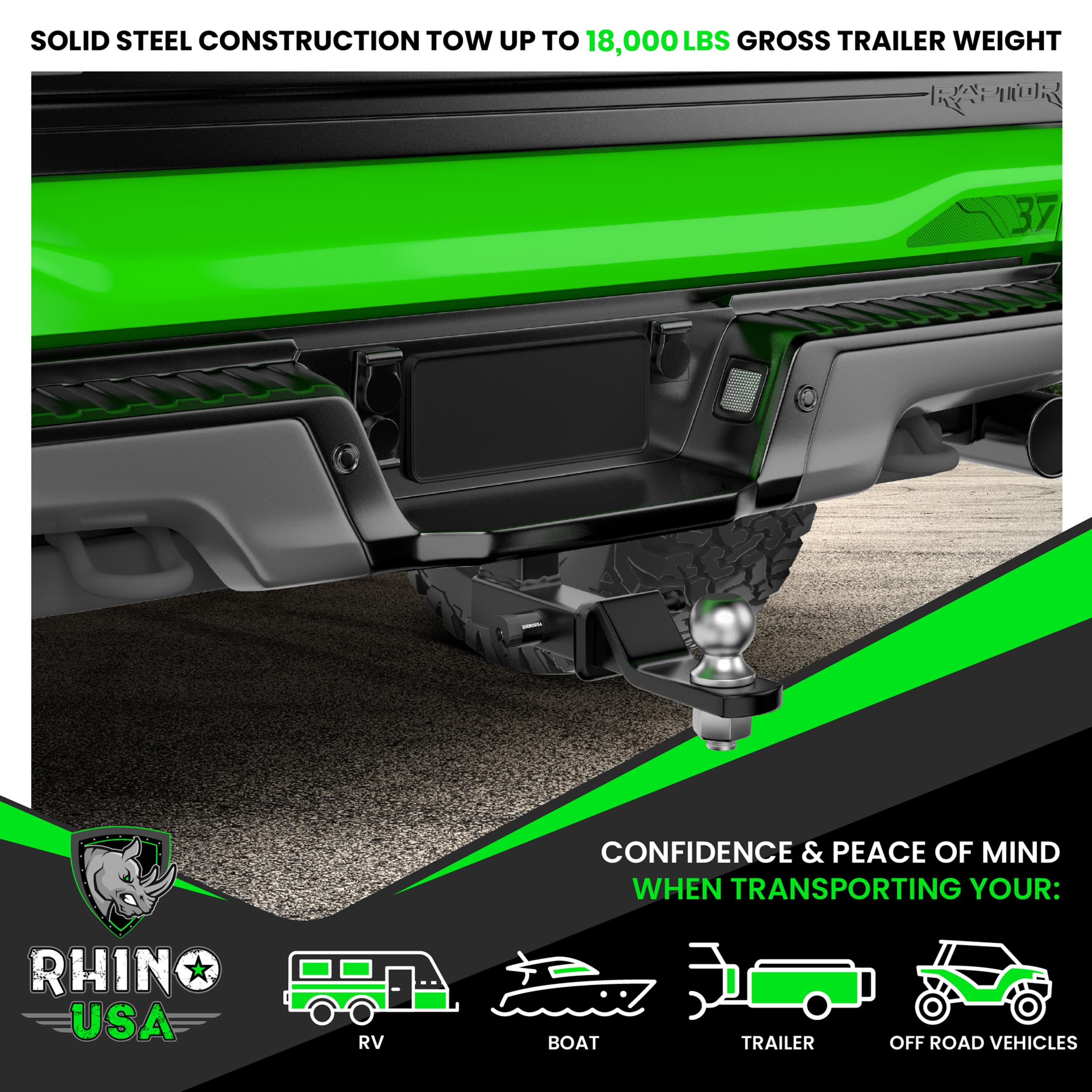 Snapklik.com : Rhino USA Trailer Hitch Pin (3 Inch) Patented 5/8 ...