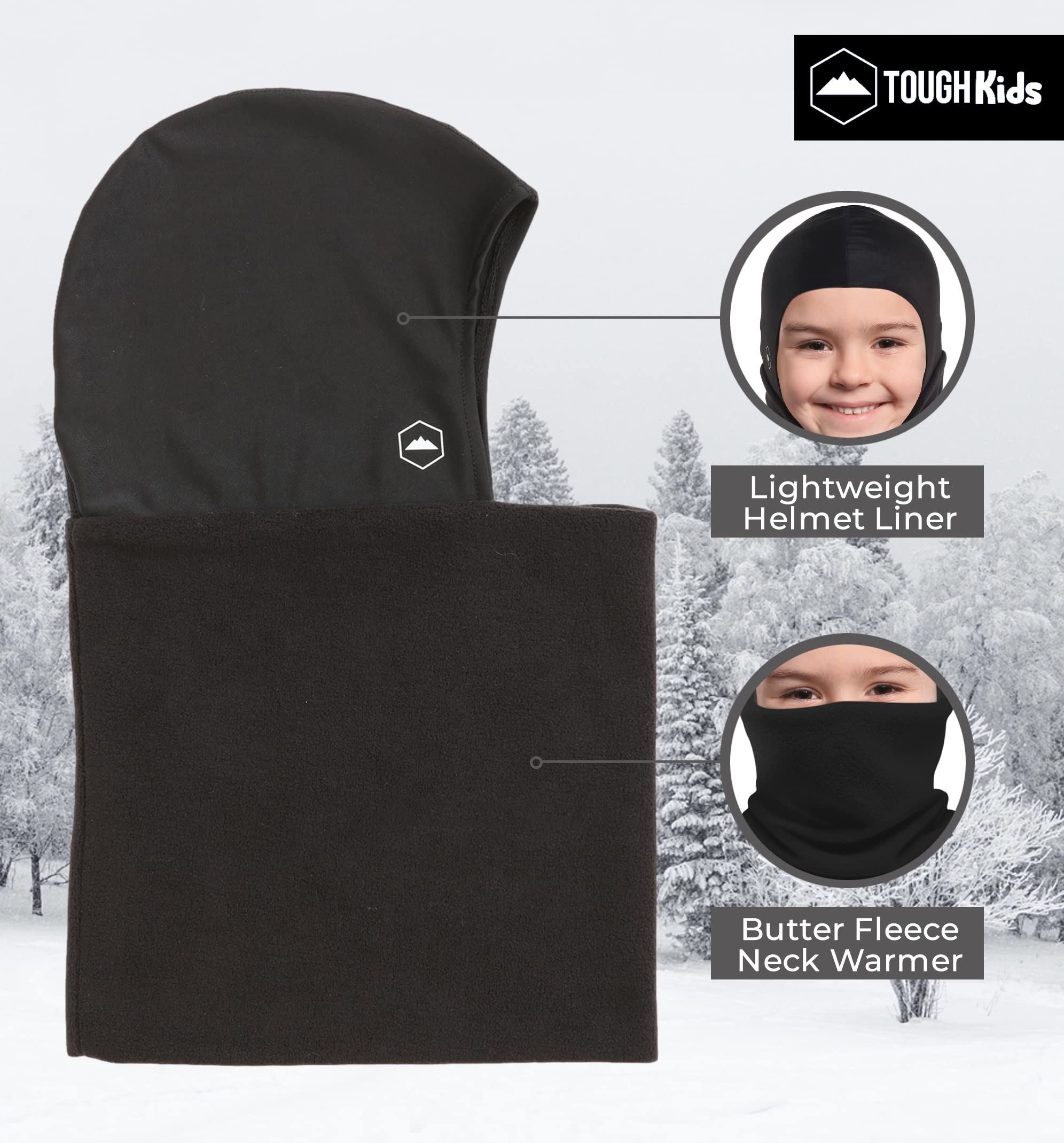 Kids Balaclava Ski Mask - Kids Ski Neck Gaiter & Toddler Fleece Neck ...