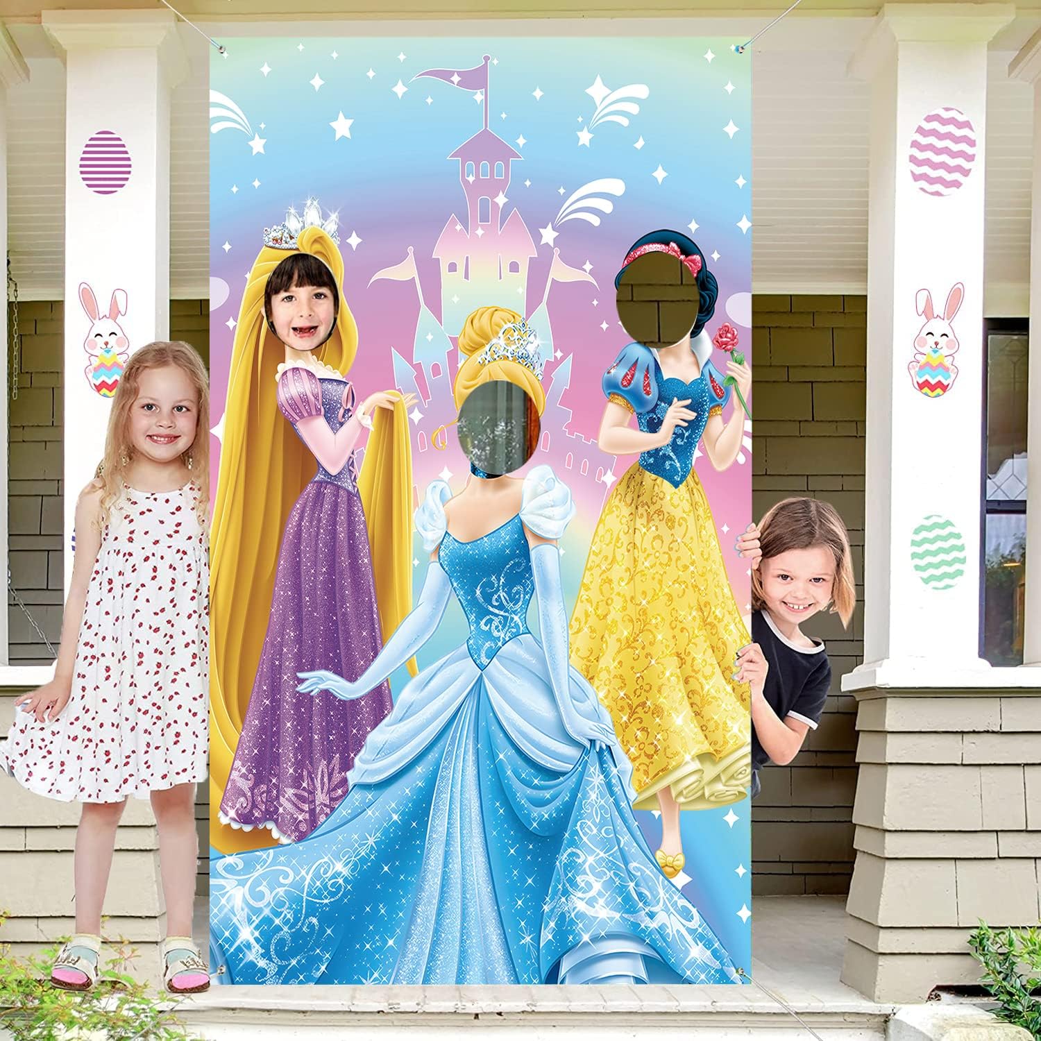 Amazon.com : Princess Photo Door Banner Princess Face Photography ...