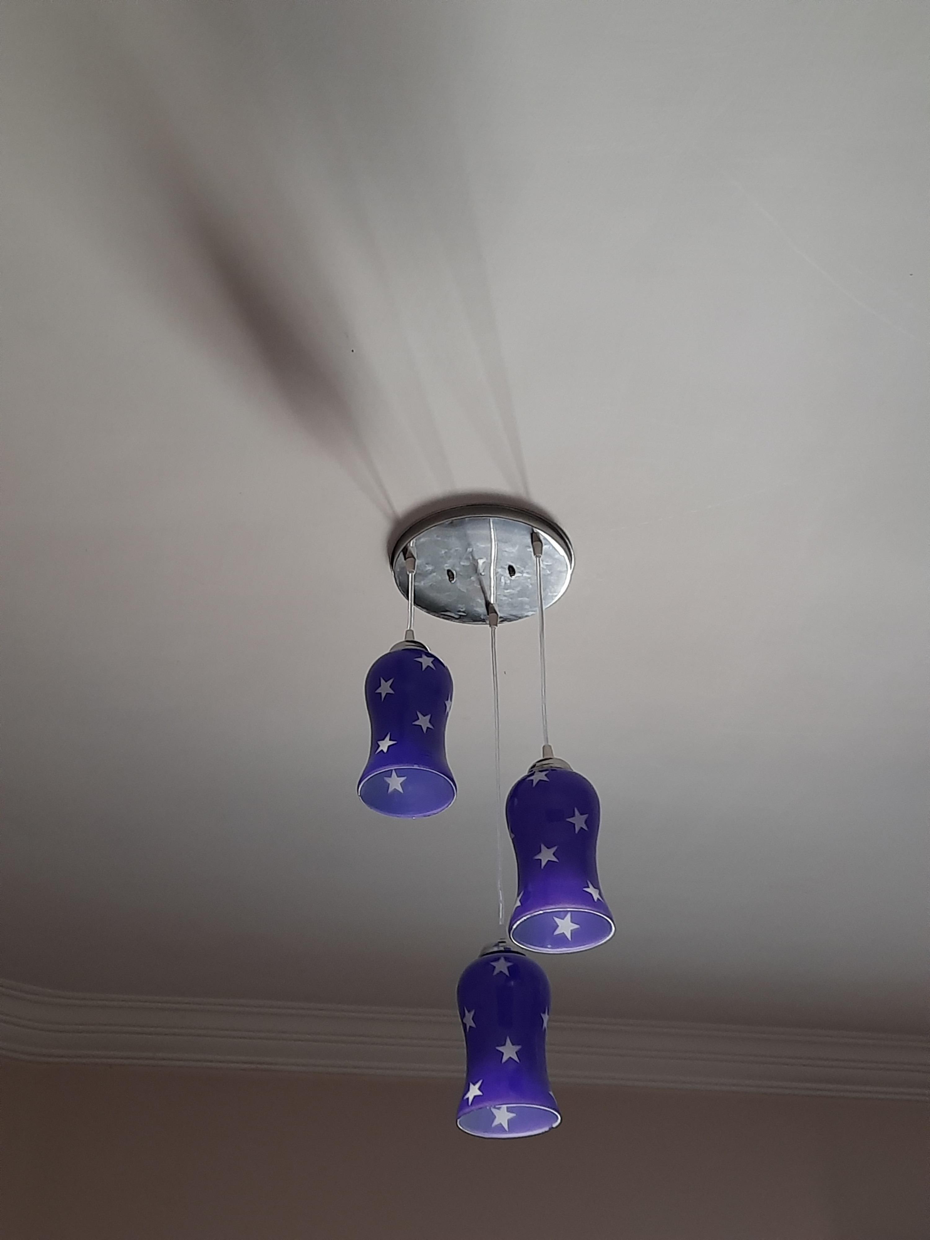 Buy RSK hanging star blue 01 40 Watts Ceiling Lamp, Blue, Round-Glass ...