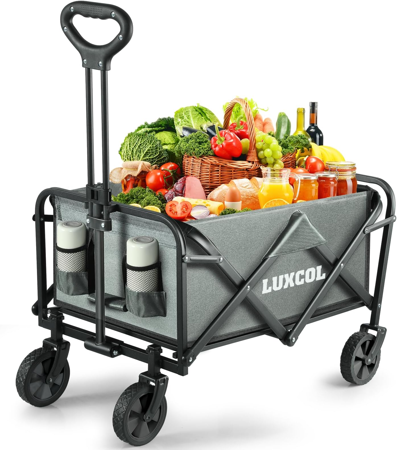 Amazon.com: Folding Outdoor Camping Utility Wagon Beach Cart,Portable ...