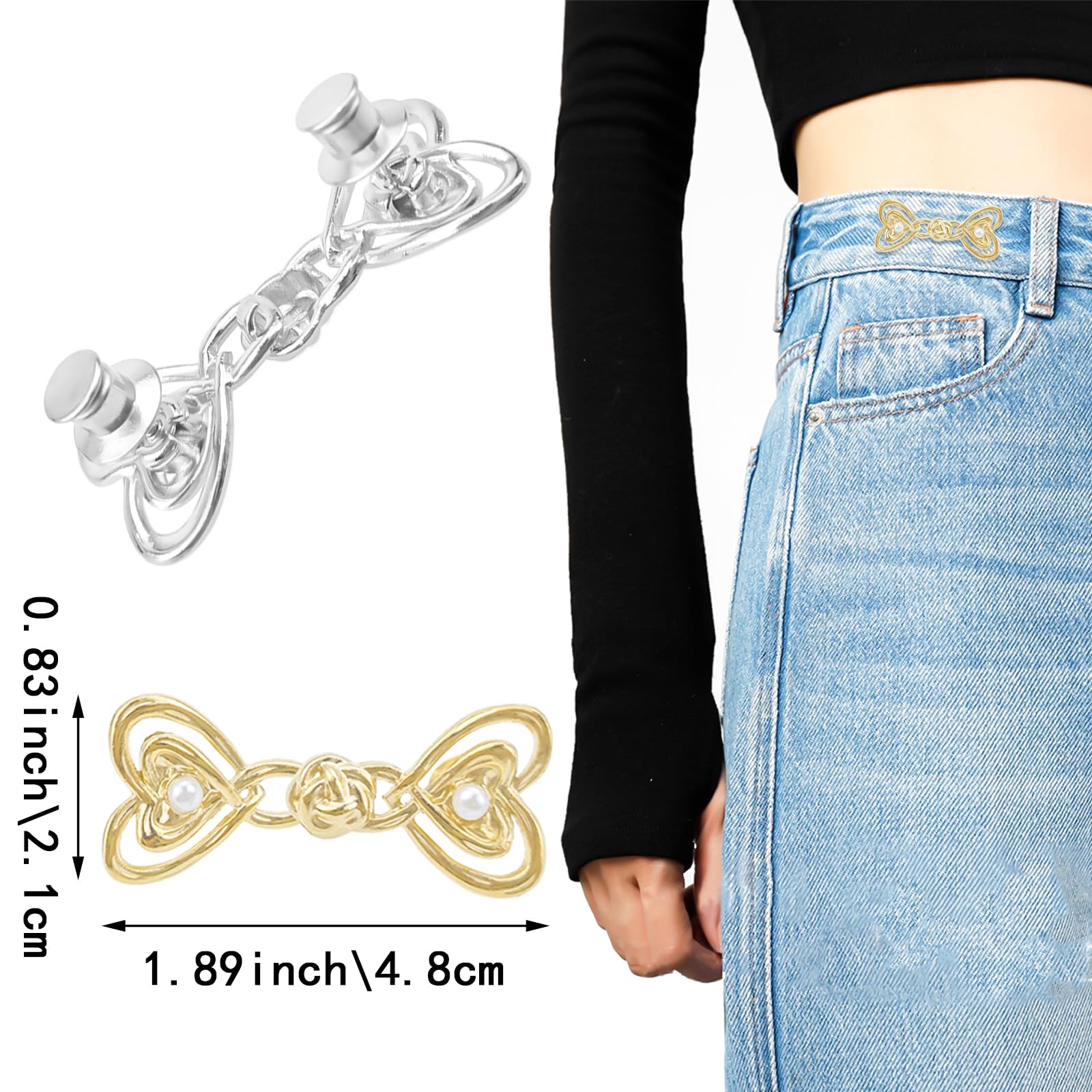 Snapklik.com : 12 Pair Pant Waist Tightener, Adjustable Detachable ...