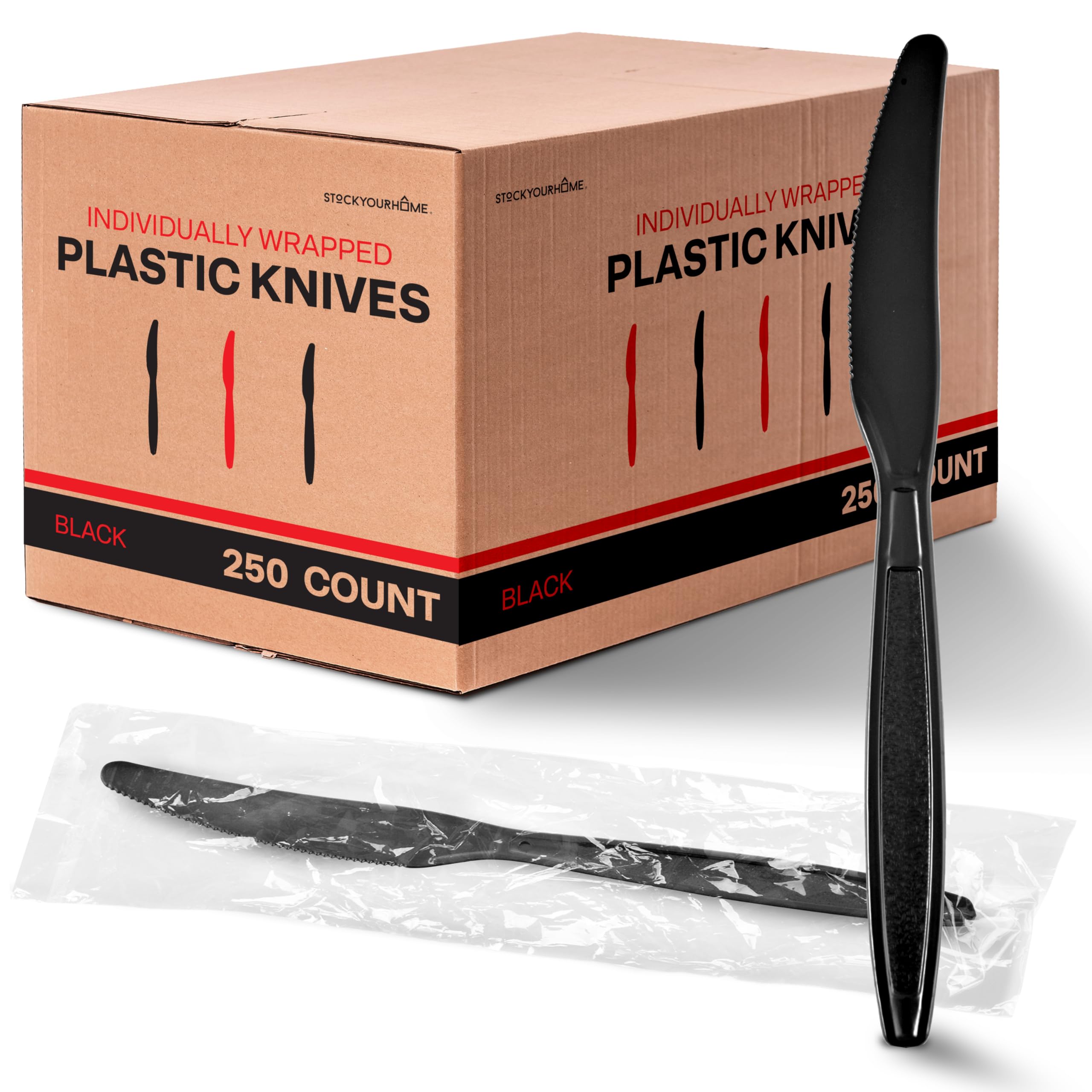 Amazon.com: Stock Your Home Individually Wrapped Knives, 250 Count ...