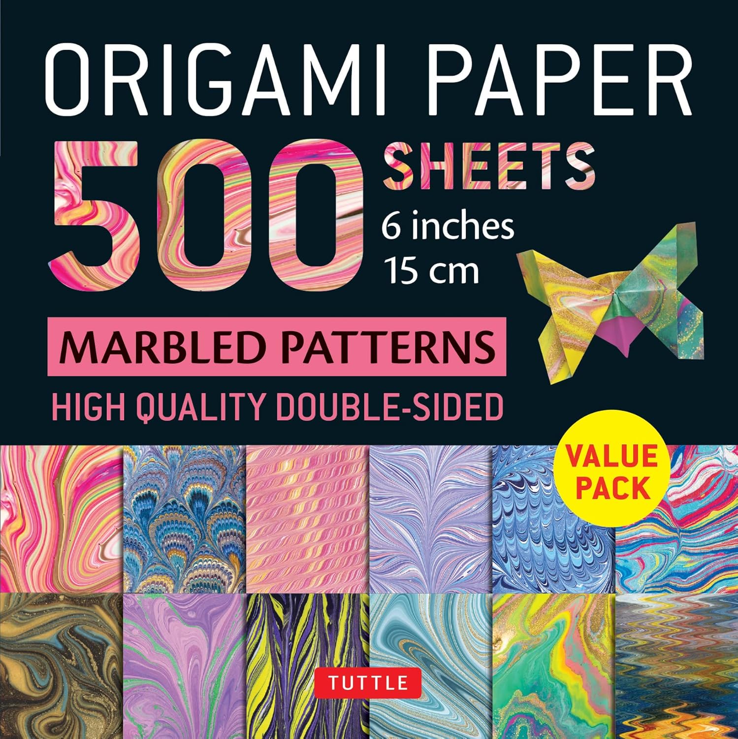 Origami Paper 500 sheets Marbled Patterns 6" (15 cm): Tuttle Origami ...