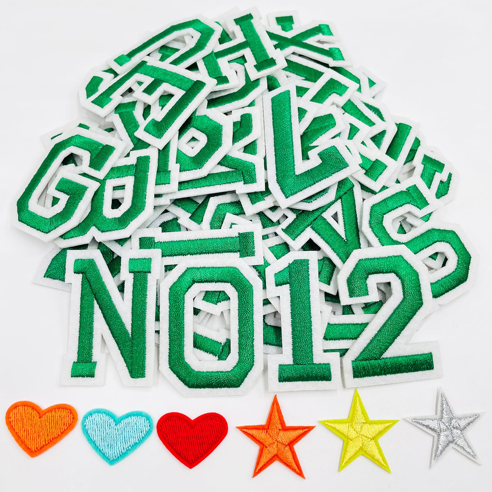 Amazon.com: Jongdari Iron On Letters and Numbers Patches for Clothing ...