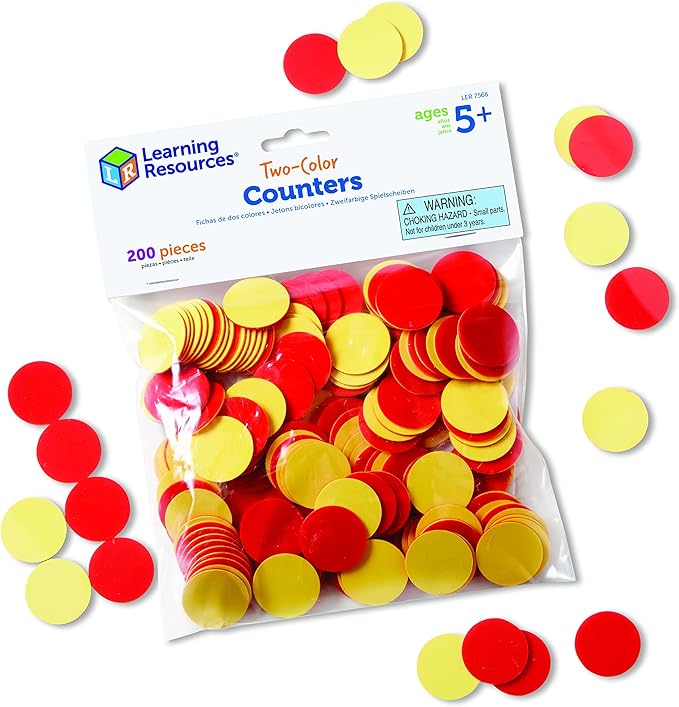 Amazon.com: Learning Resources Two-Color Counters, Red/Yellow ...
