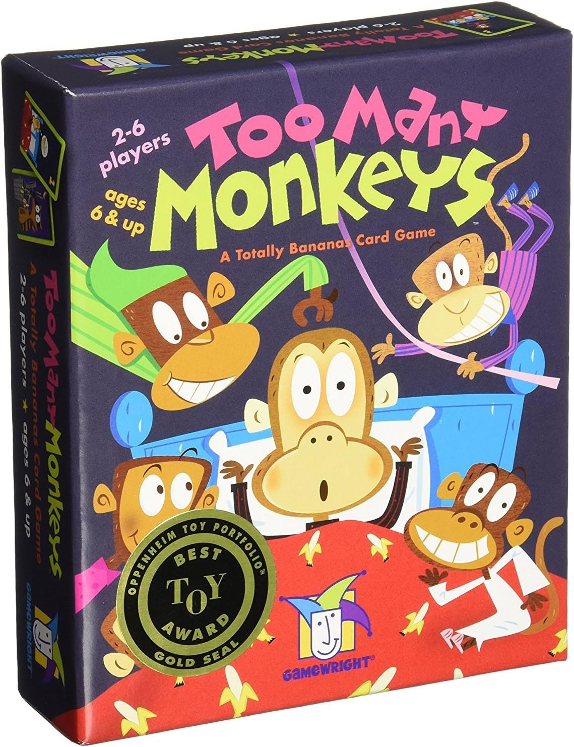 Amazon.com: Gamewright Too Many Monkeys Multi-colored, 5" : Toys & Games