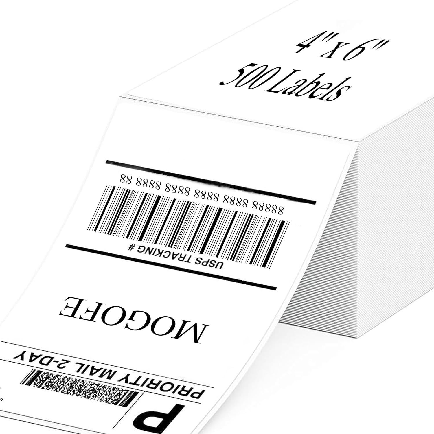 Amazon.com : MOGOFE 4x6 Thermal Labels, 500 Fanfold Shipping Labels for ...