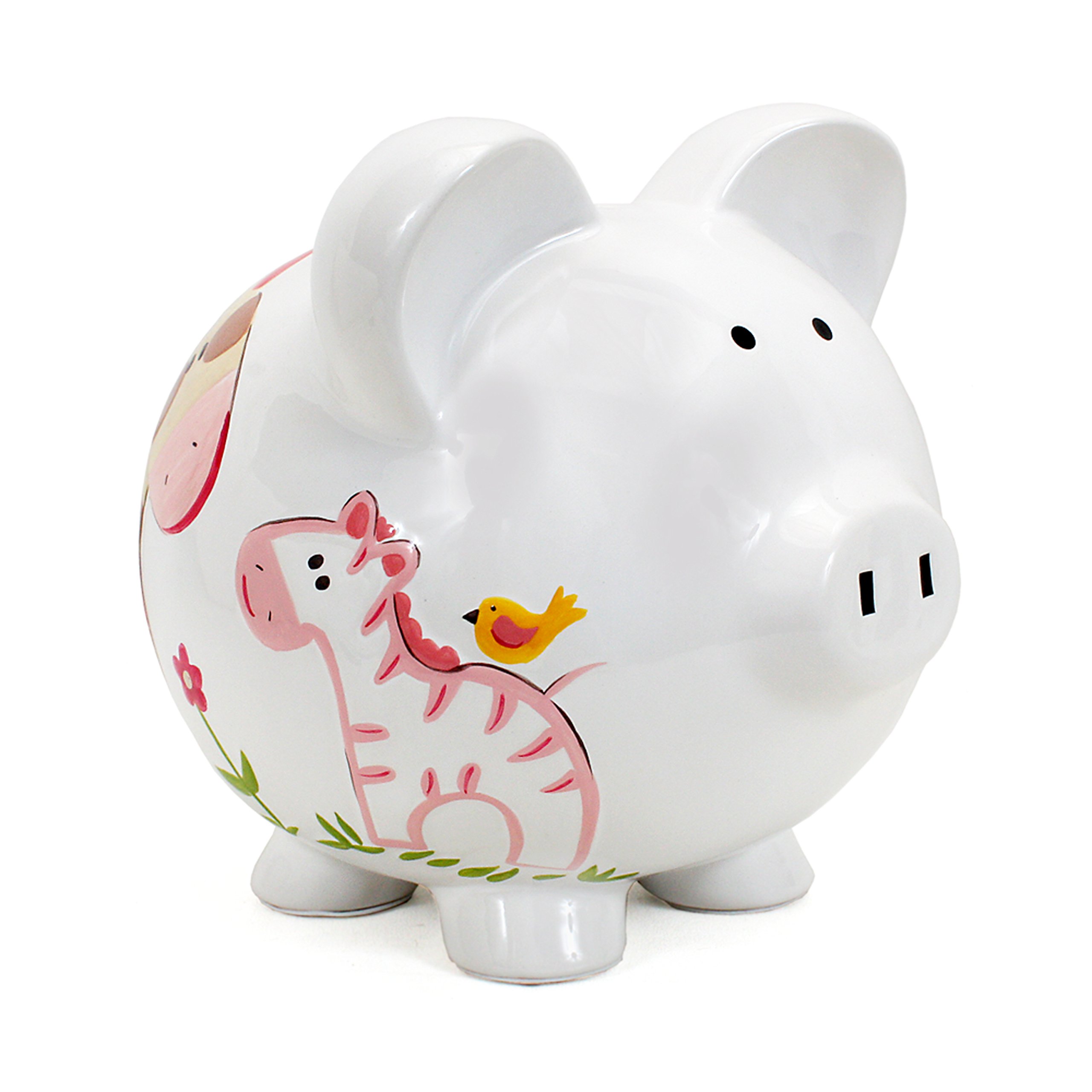 Amazon.com : Child to Cherish Ceramic Piggy Bank for Girls, Jungle Jill ...