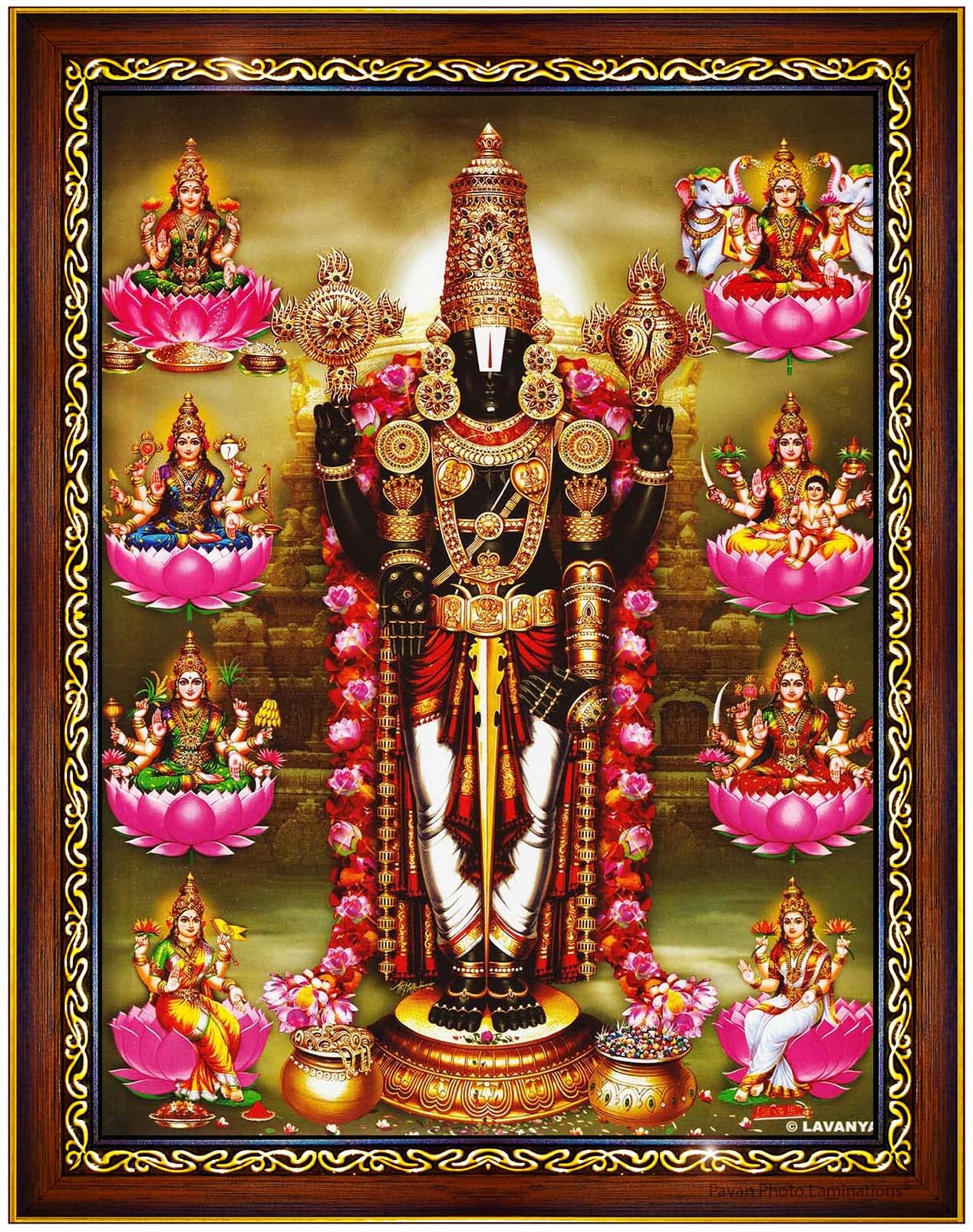 Buy Pavan Photo Laminations, Lord Tirupati Balaji Perumal Venkateswara ...