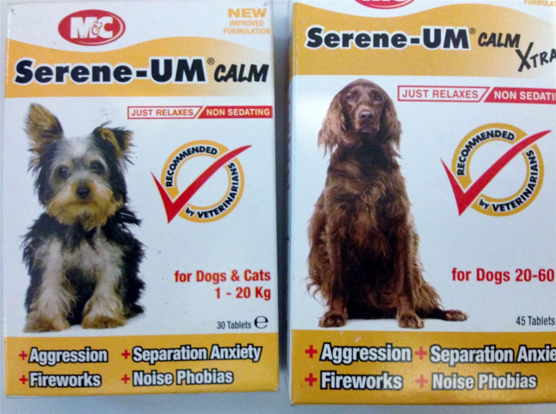 M&C Serene-UM Calm Xtra, Naturally Calms & Soothes for Dogs (45 Tablets ...