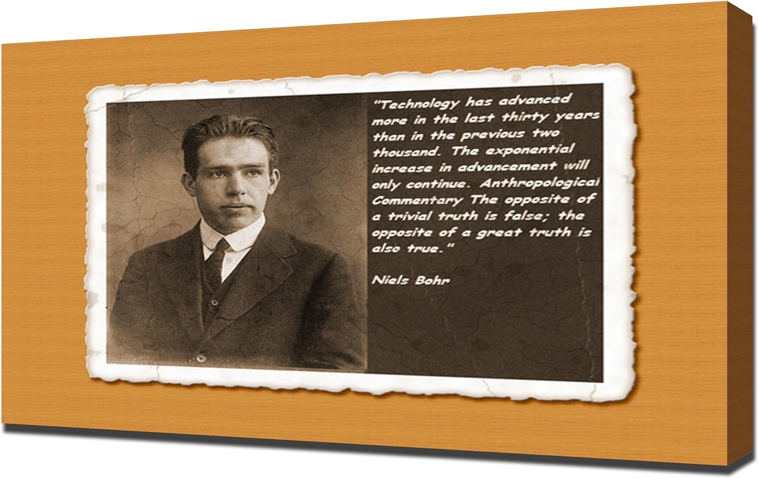 Amazon.com: Compatible With - Niels Bohr Quotes 6 - Canvas Art Print ...
