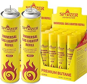 Amazon.com: SPOZER Butane Fuel Refill 300ml 10.14 Oz Lighter Butane ...