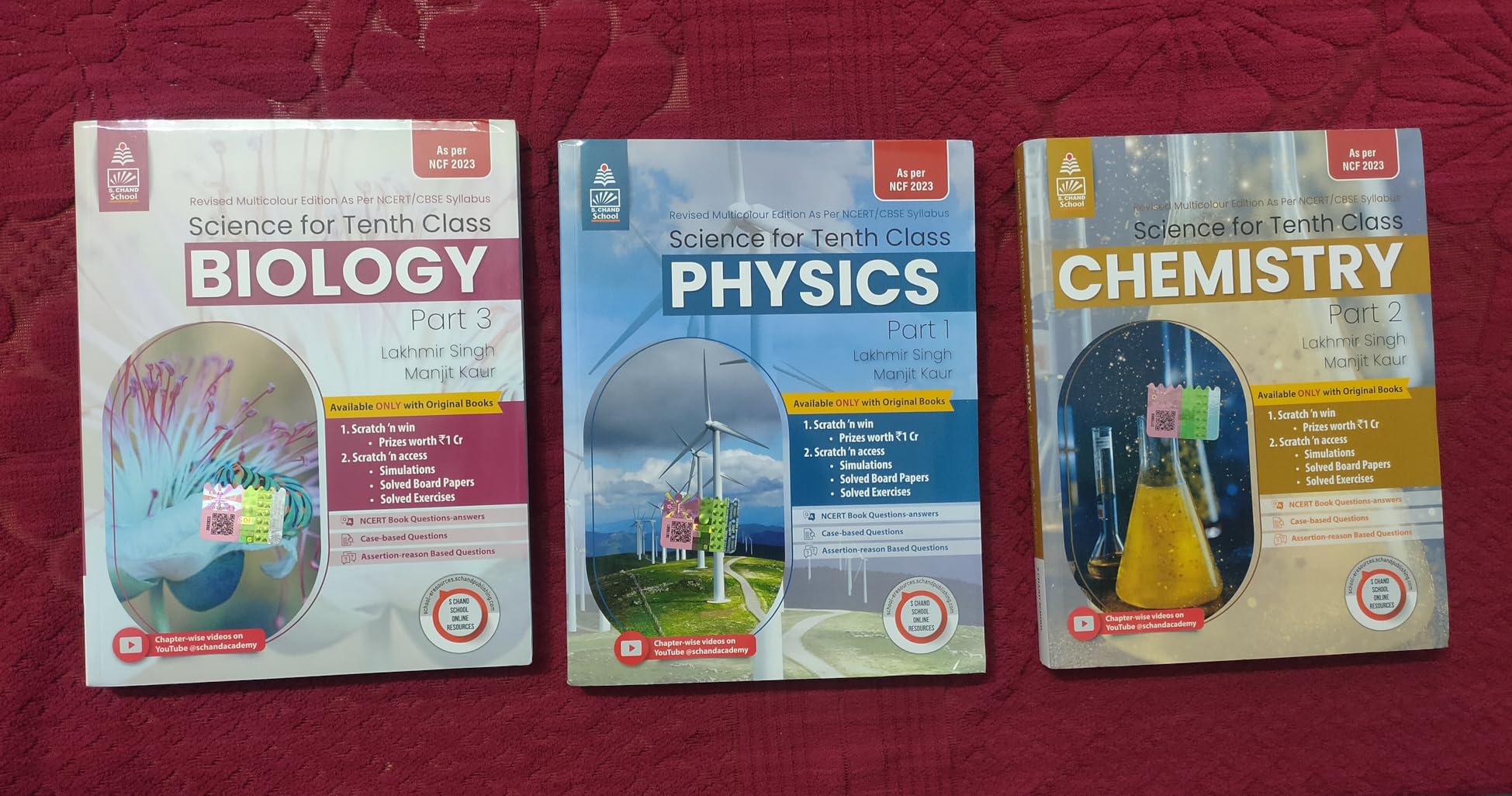 Combo Pack: Lakhmir Singh Class 10 Science (Physics, Chemistry, Biology ...