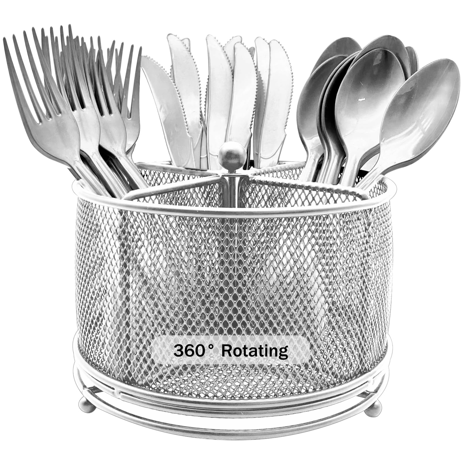 Amazon.com - DysanVica 360° Rotating Metal Utensil Caddy - 4 ...