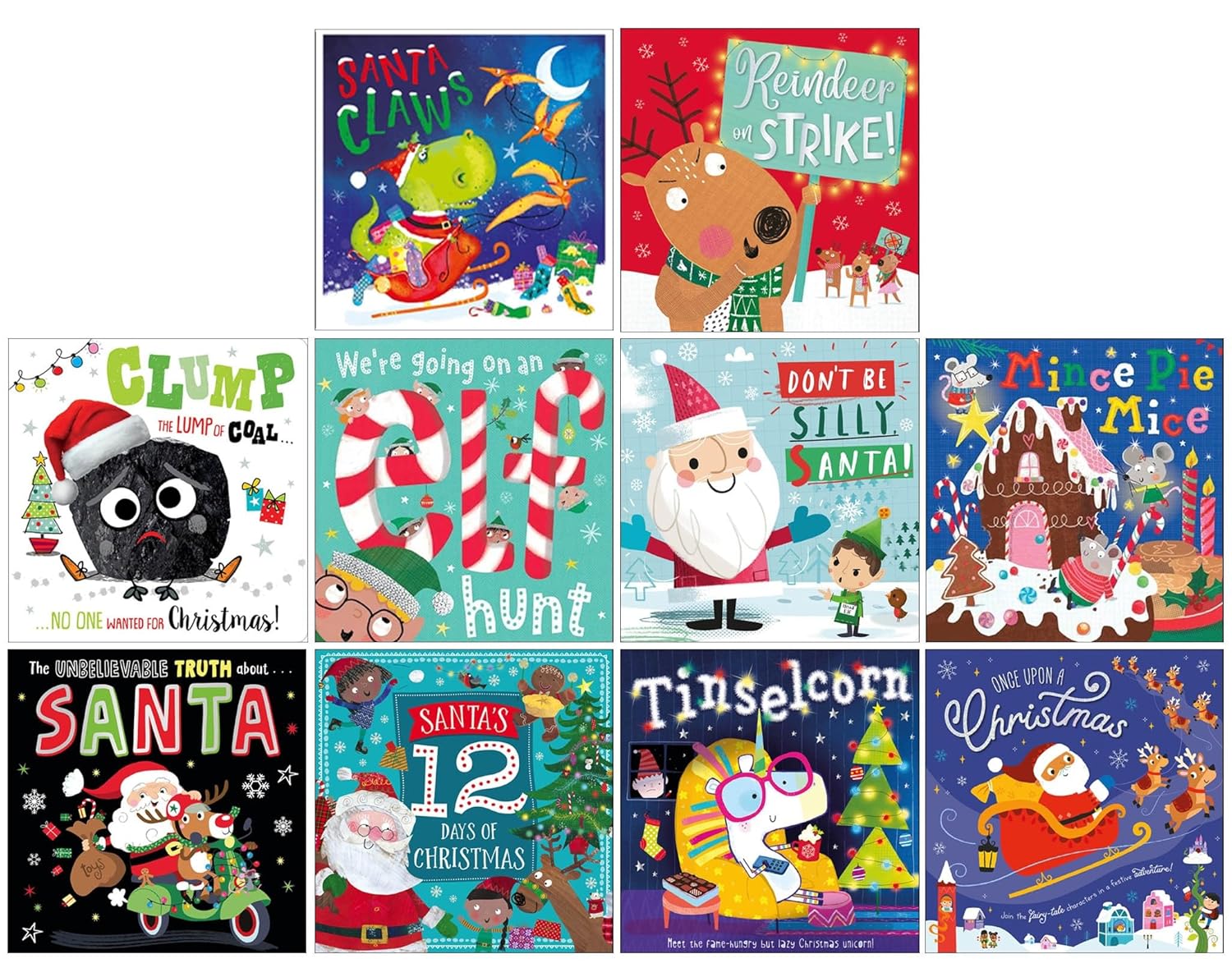 Christmas Storybook Collection 10 Books Set Ziplock (Reindeer on Strike ...