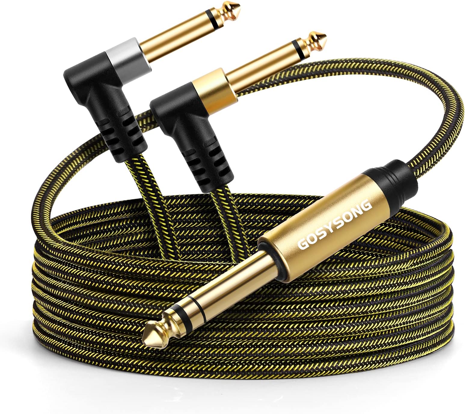 Amazon.com: Disino 1/4 inch TRS Stereo Y-Splitter Insert Cable, 1/4 ...