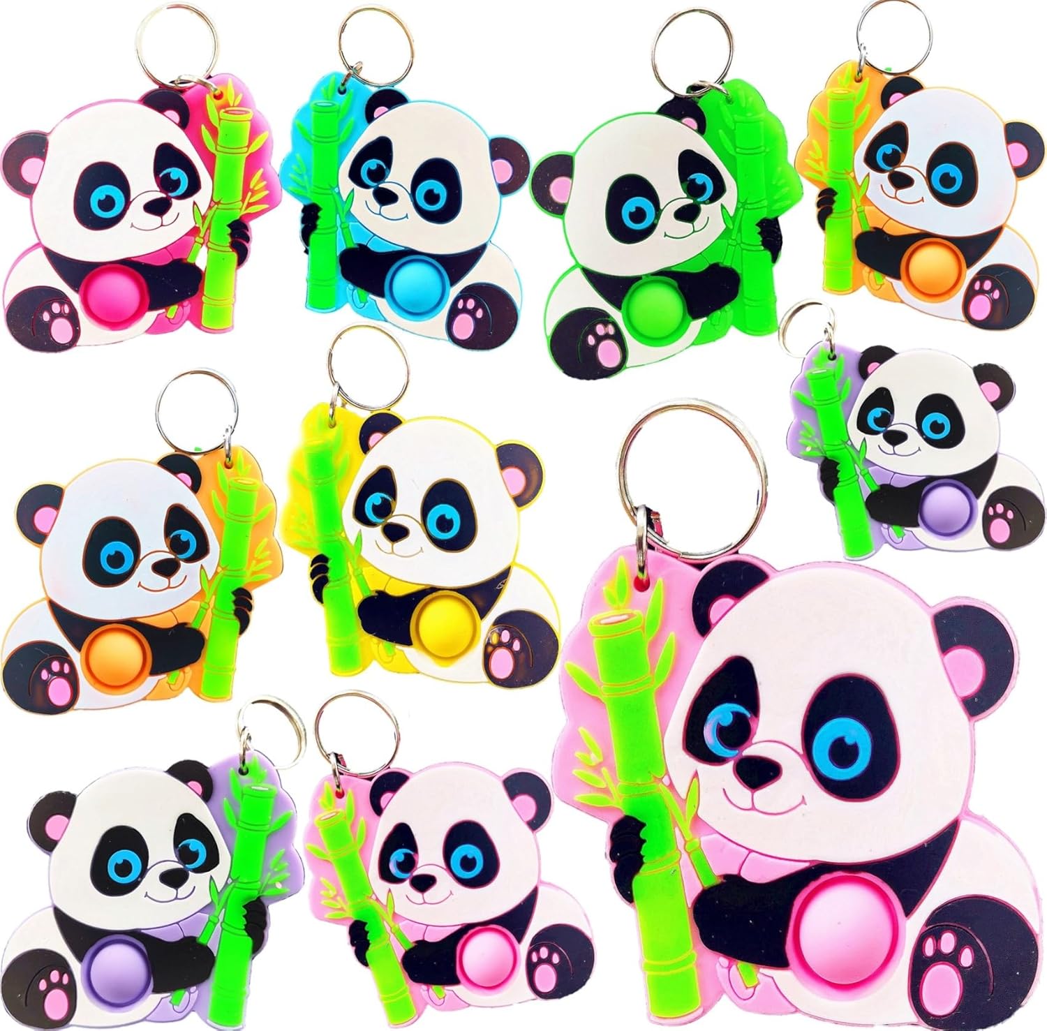 Amazon.com: HOZKEAP 24 Packs Pandas Animal Bulk Mini Pop Fidget ...
