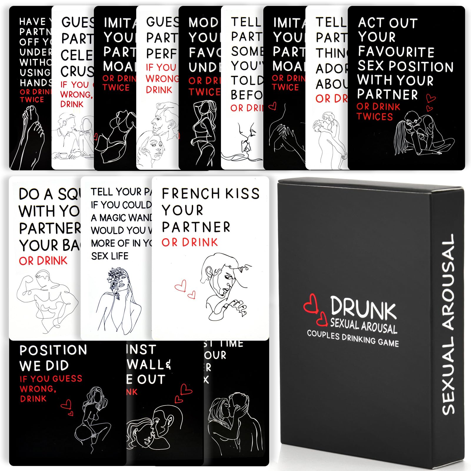 Amazon.com: MEBAULT Drinking Game Card Deck Sex Card Game Sex Toy ...