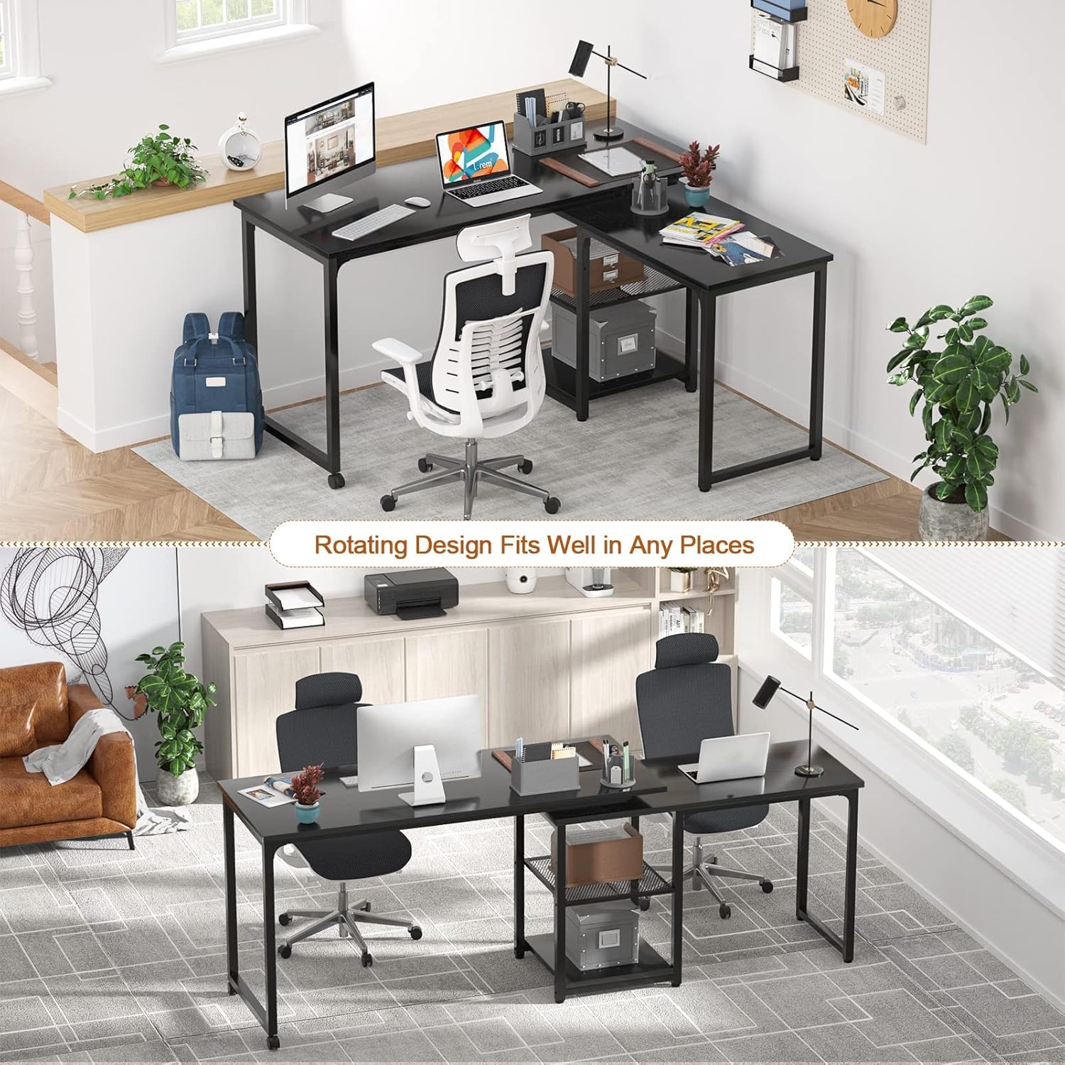 Buy Armocity 360° Rotating Desk, L-Shaped Desk Online at Lowest Price ...