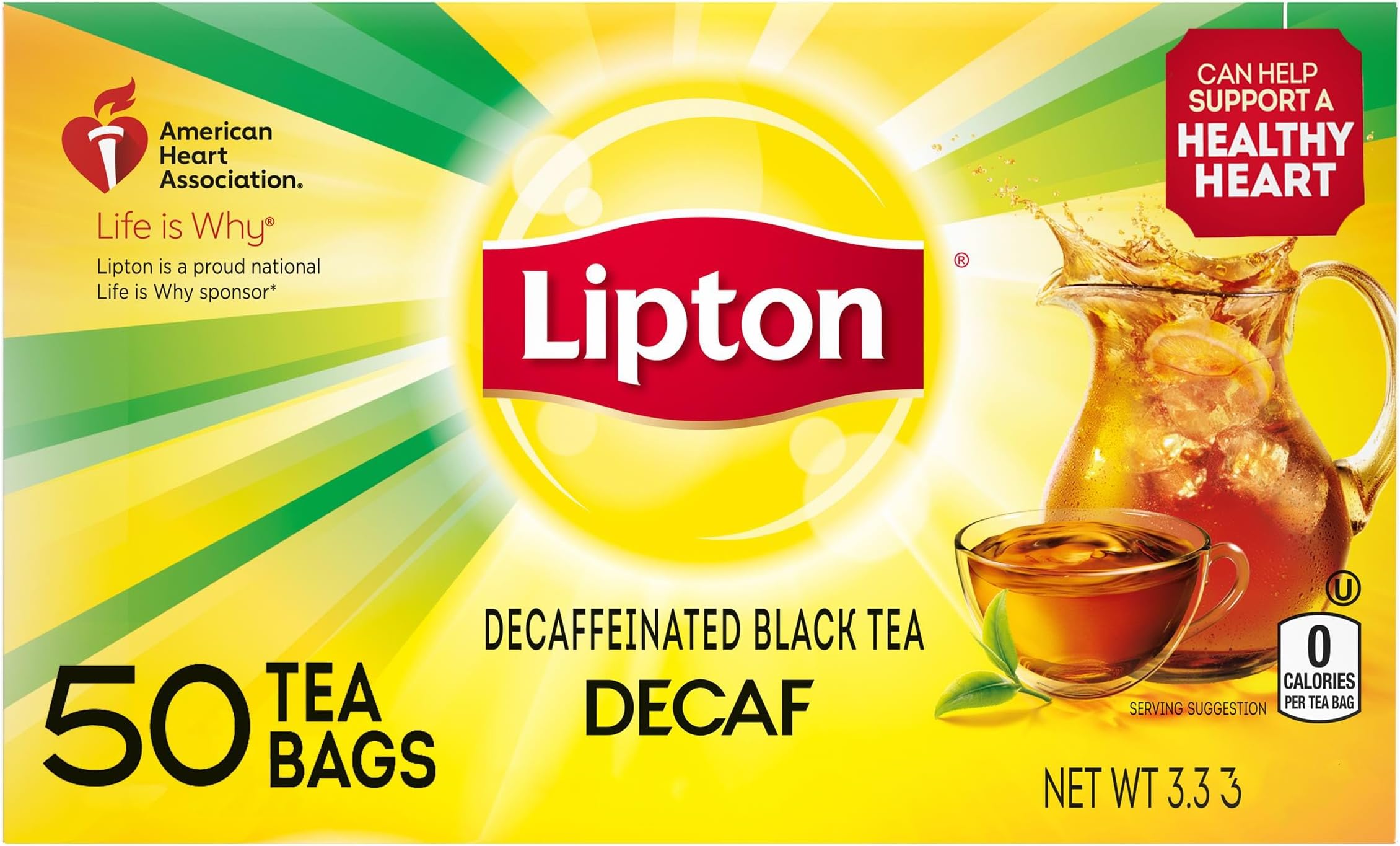 Amazon.com : Lipton Decaf Tea Bags, Black Tea, Iced or Hot Tea, Can ...