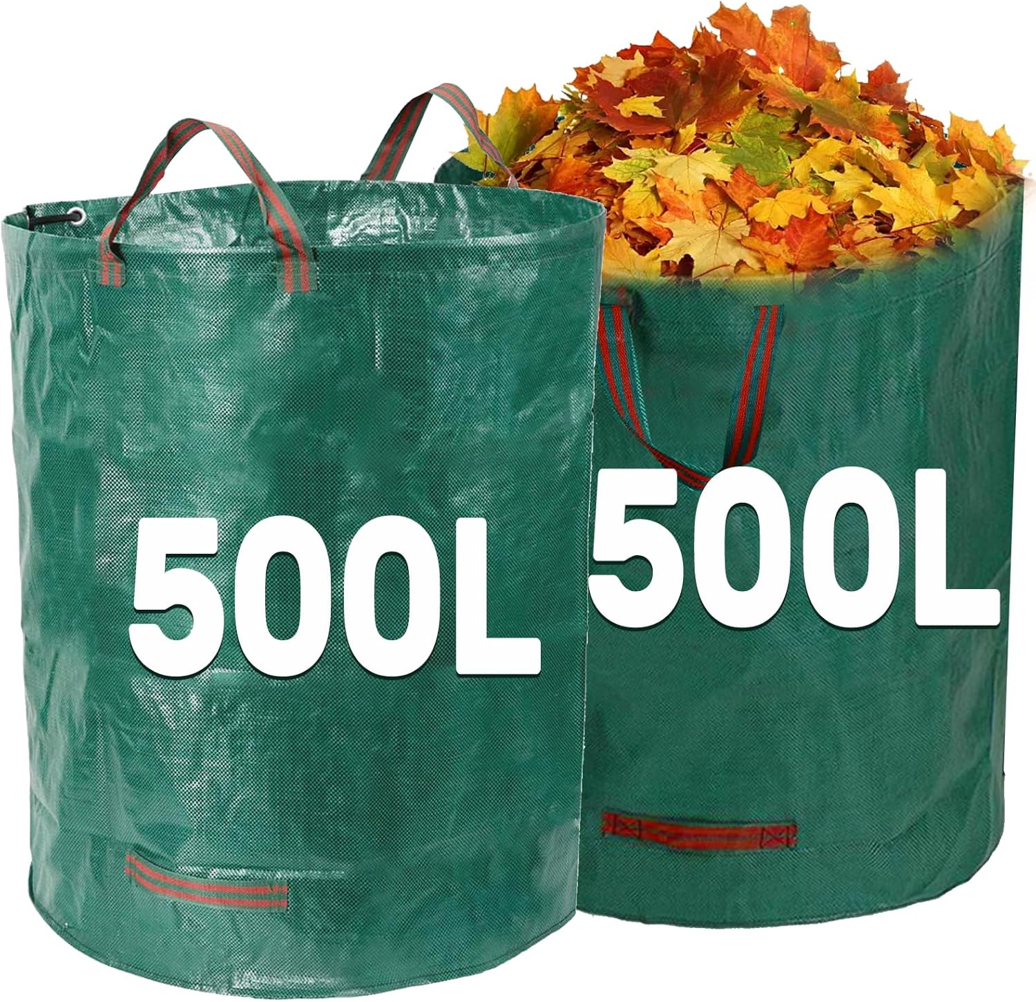 BravoForge Garden Waste Bags 500L X 2, Garden Waste Bags Heavy Duty ...