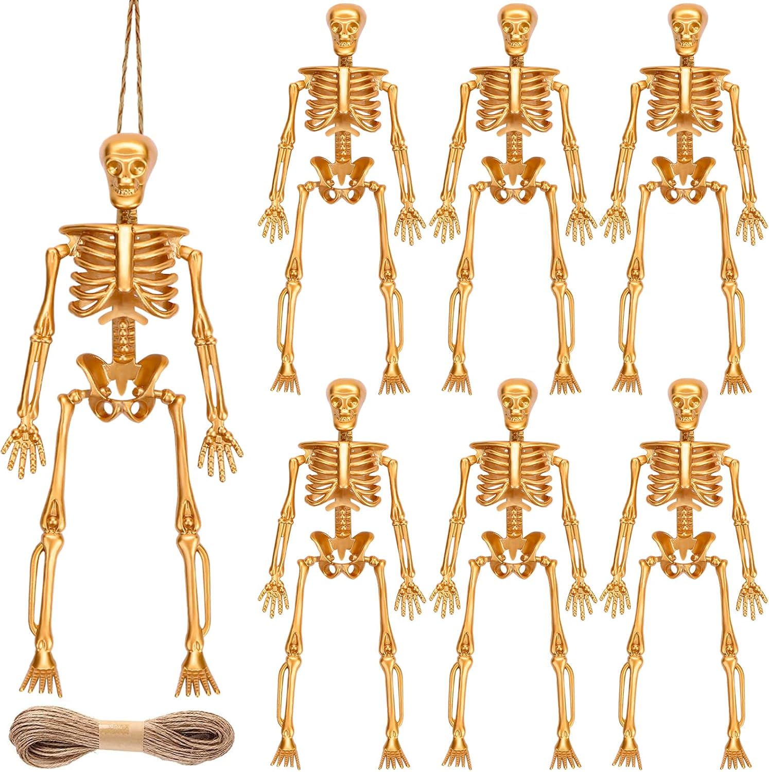 Amazon.com: DULEFUN 6pcs Small Skeleton Figurines 6 Inch Mini Plastic ...