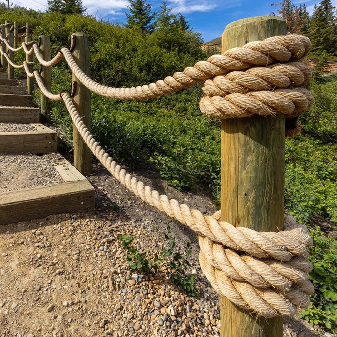 Snapklik.com : Twisted Manila Rope - 1.5 Inch 50 Feet - Thick Hemp Rope ...