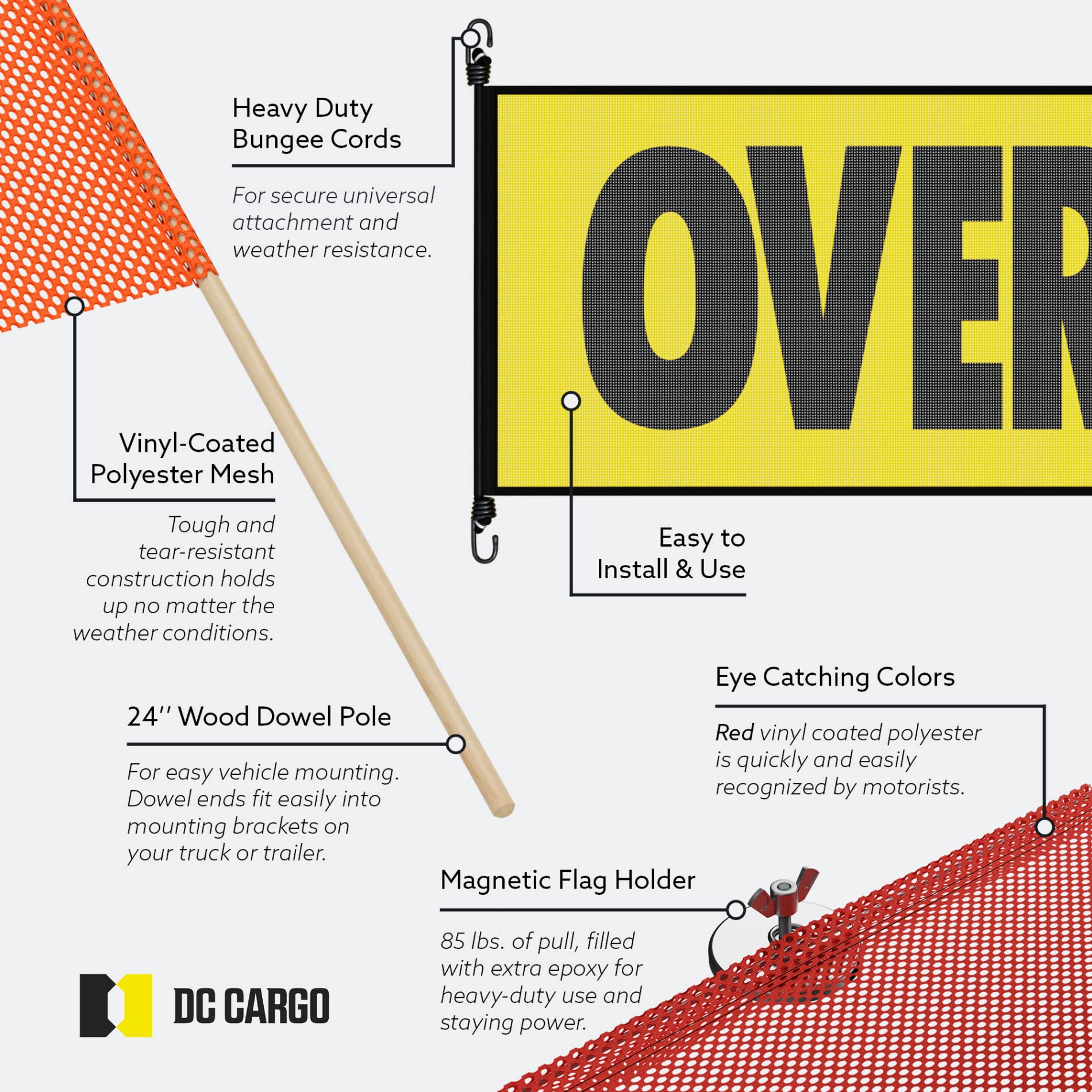 Snapklik.com : DC Cargo Mall Magnetic Oversize Load Sign Kit - DOT ...