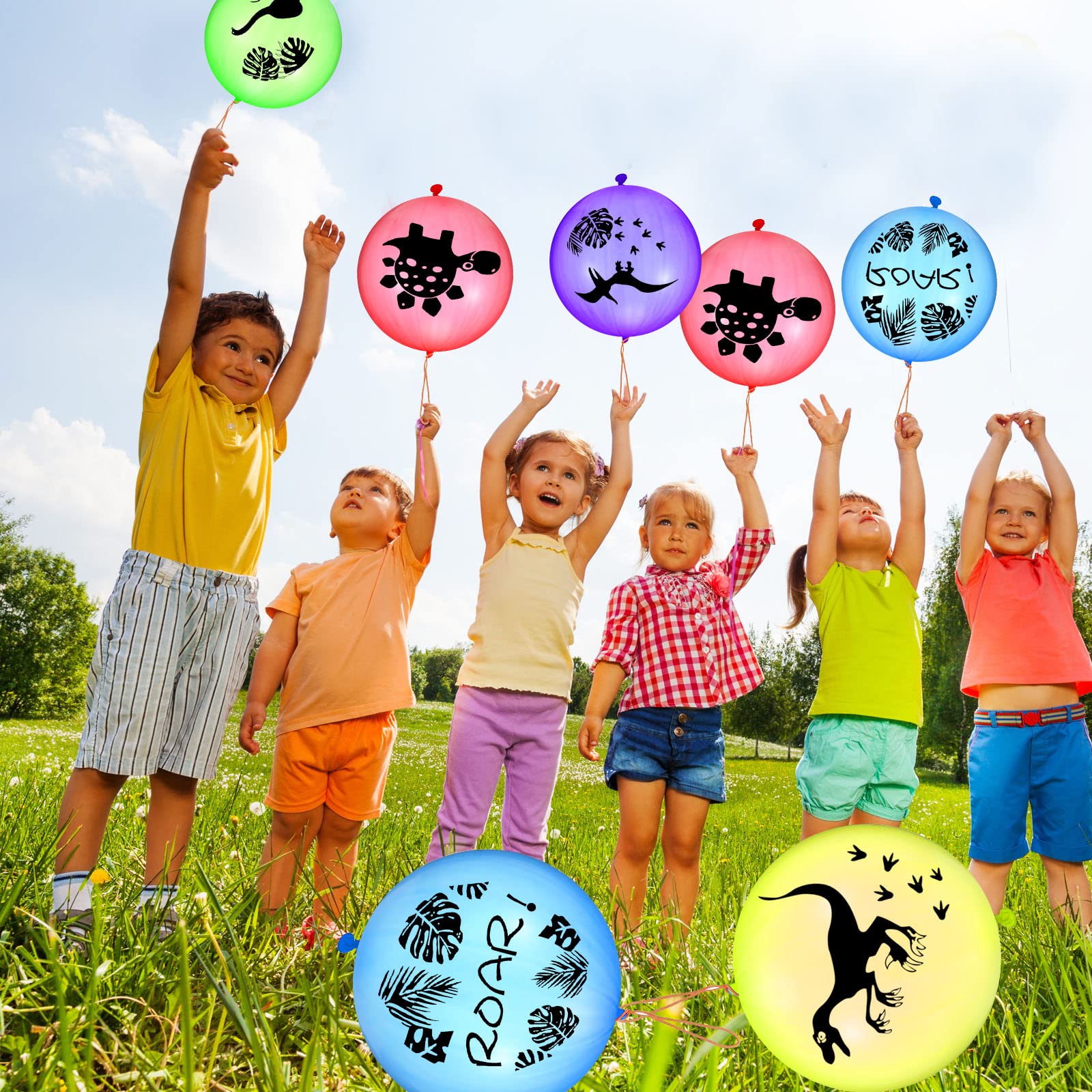 Snapklik.com : Chivao 30 Pcs Dinosaur Punch Balloons For Kids 18 Inch ...