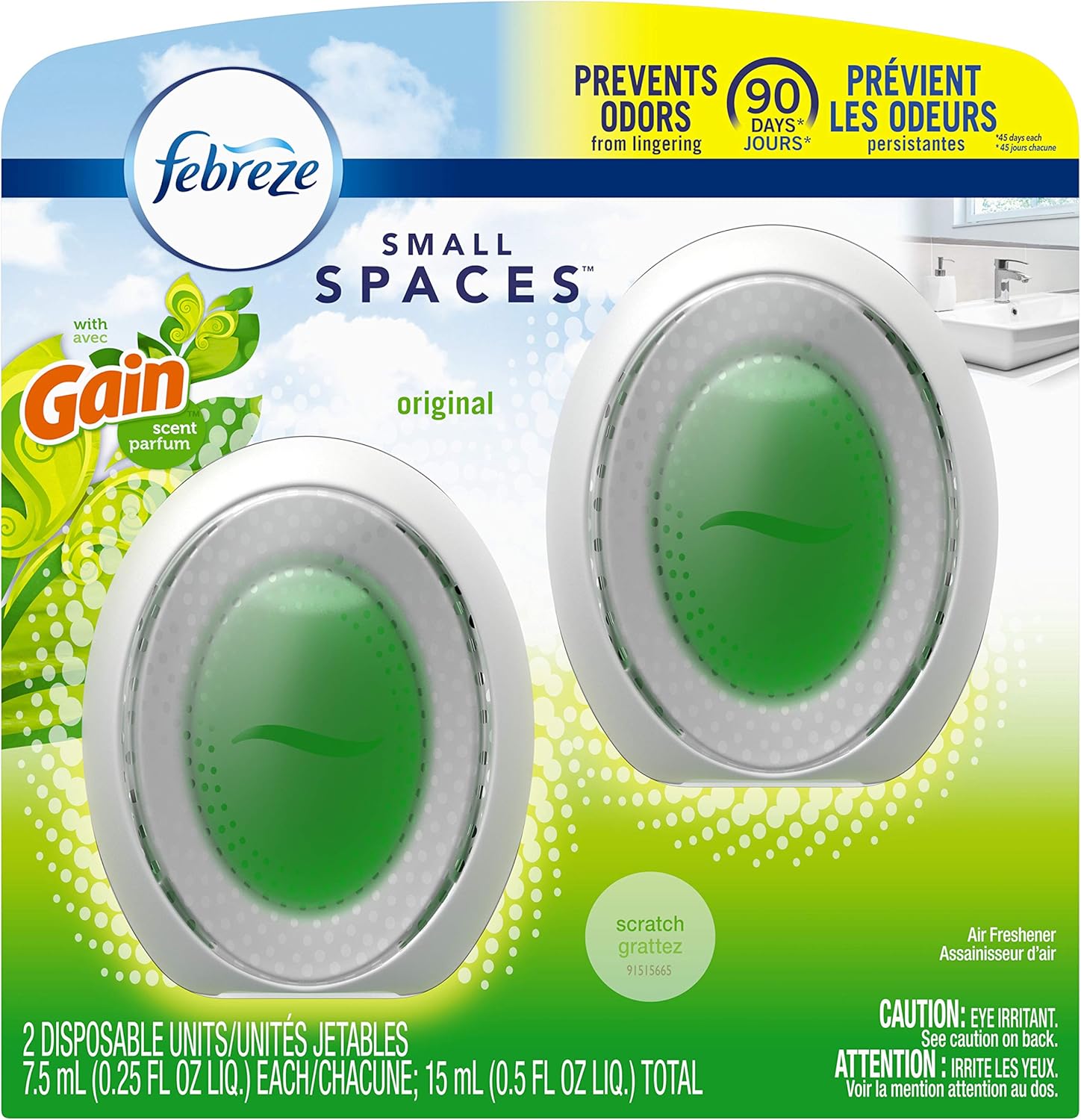 Amazon.com: Febreze® Small Spaces Air Fresheners, Gain, 0.5 Oz, Pack Of ...