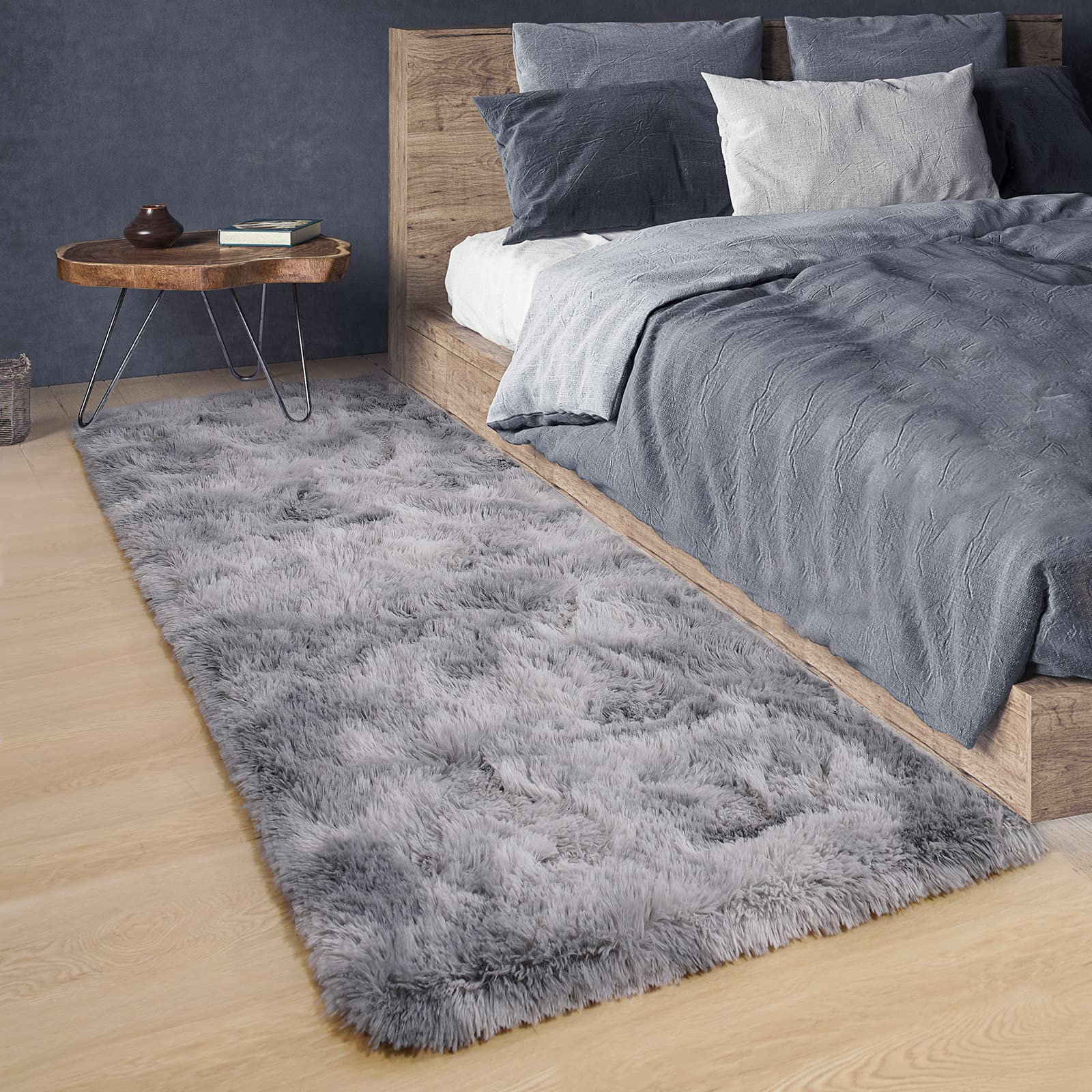QXKAKA Soft Runner Rug Fluffy Area Rugs for Bedroom Living Room 2x6 Ft ...