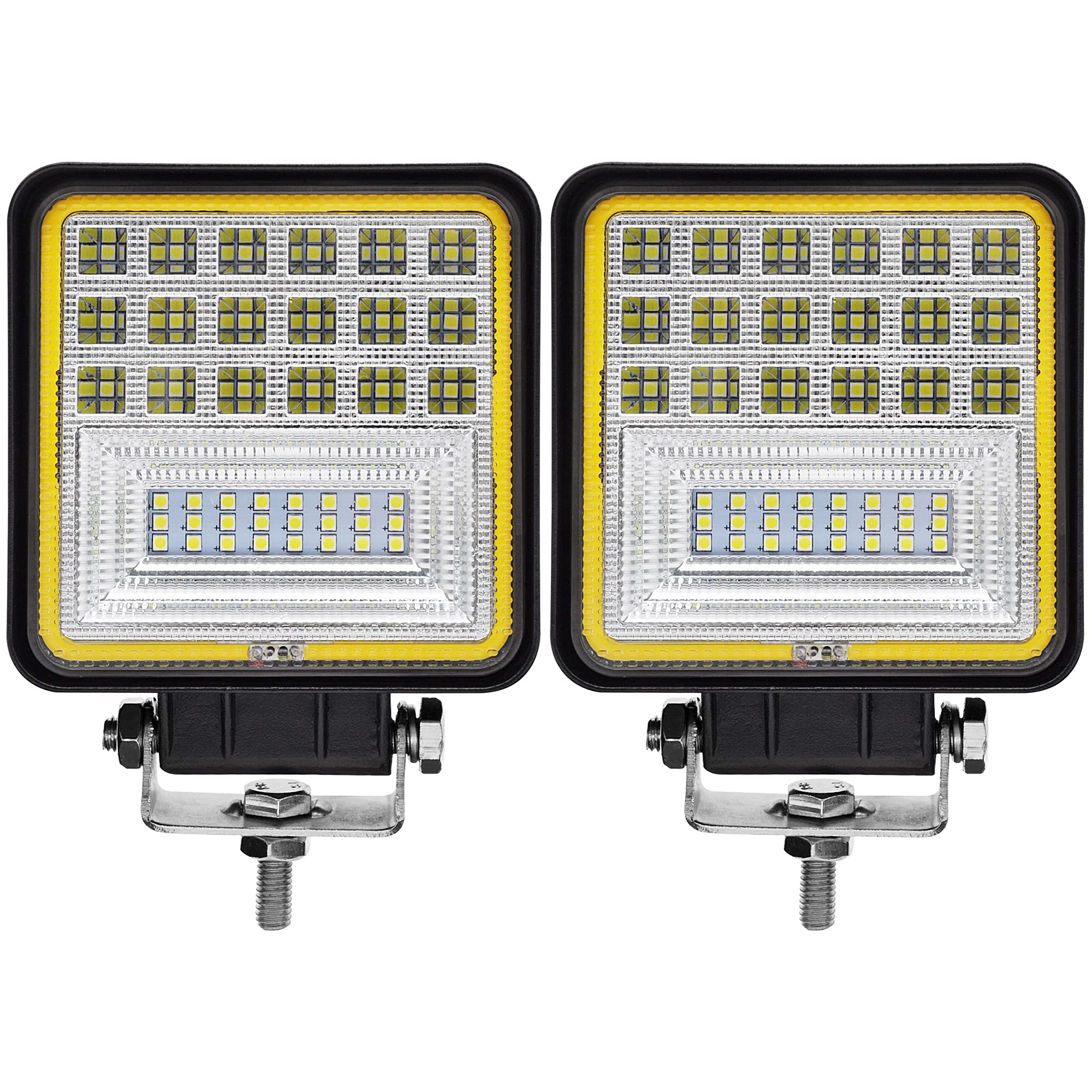 Snapklik.com : 4 Inch LED Light Pods,126W Square Spot & Flood LED Work ...