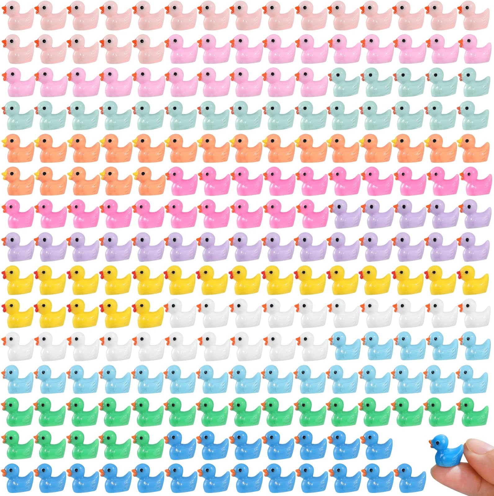 Amazon.com: CRTWDMAN 240 Pcs Mini Ducks Tiny Duck Figurines Bulk for ...